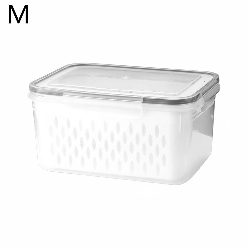 ‌3-Pack Airtight Food Storage Containers With Lids Strainer - Stackable ...