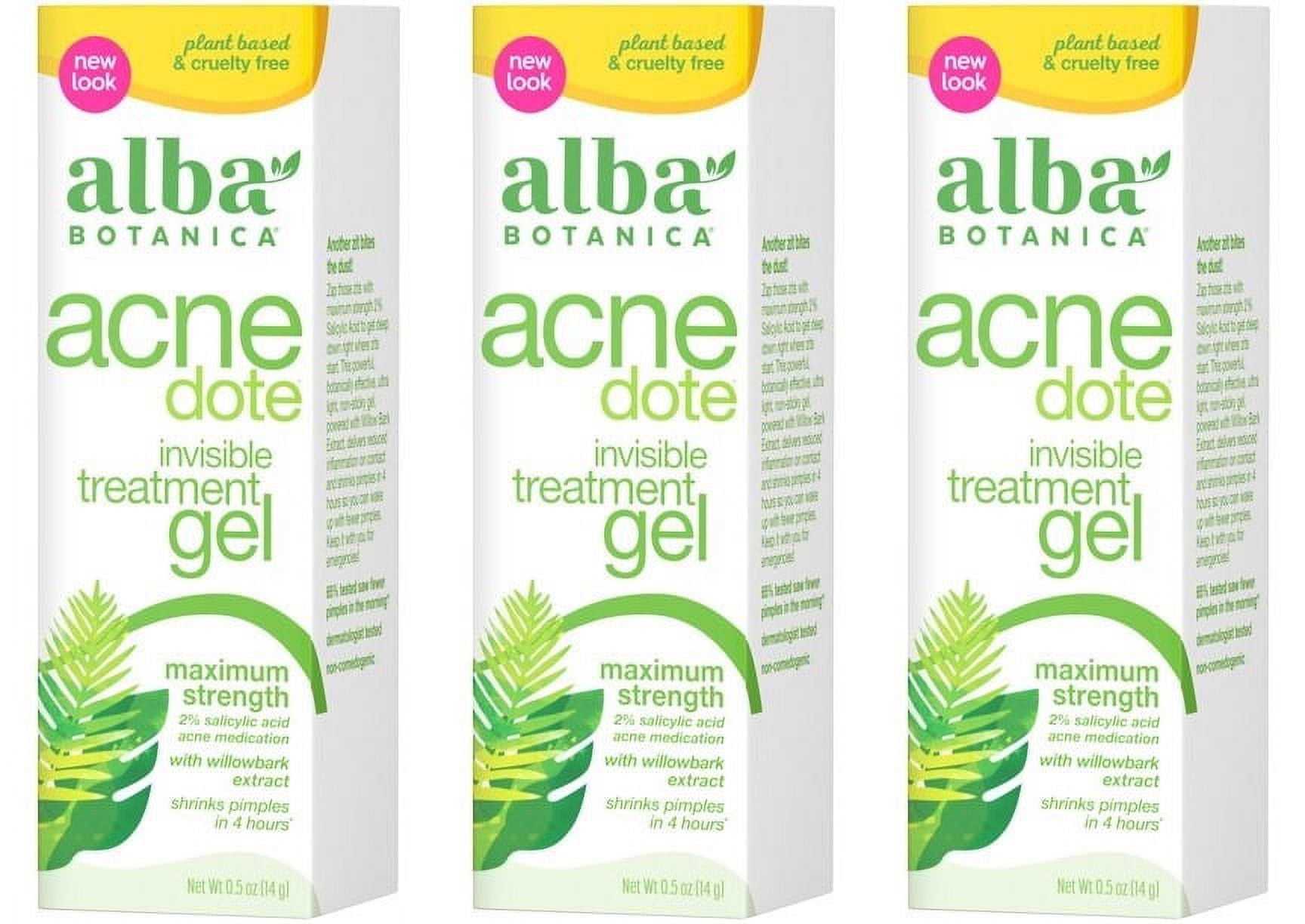 (3 Pack)Alba Botanica Acnedote Maximum Strength Invisible Treatment Gel ...