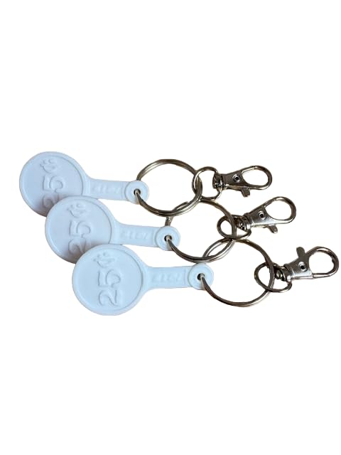 3 Pack Aldi Shopping Cart Quarter Keeper Token with Lobster Claw Clasp ...