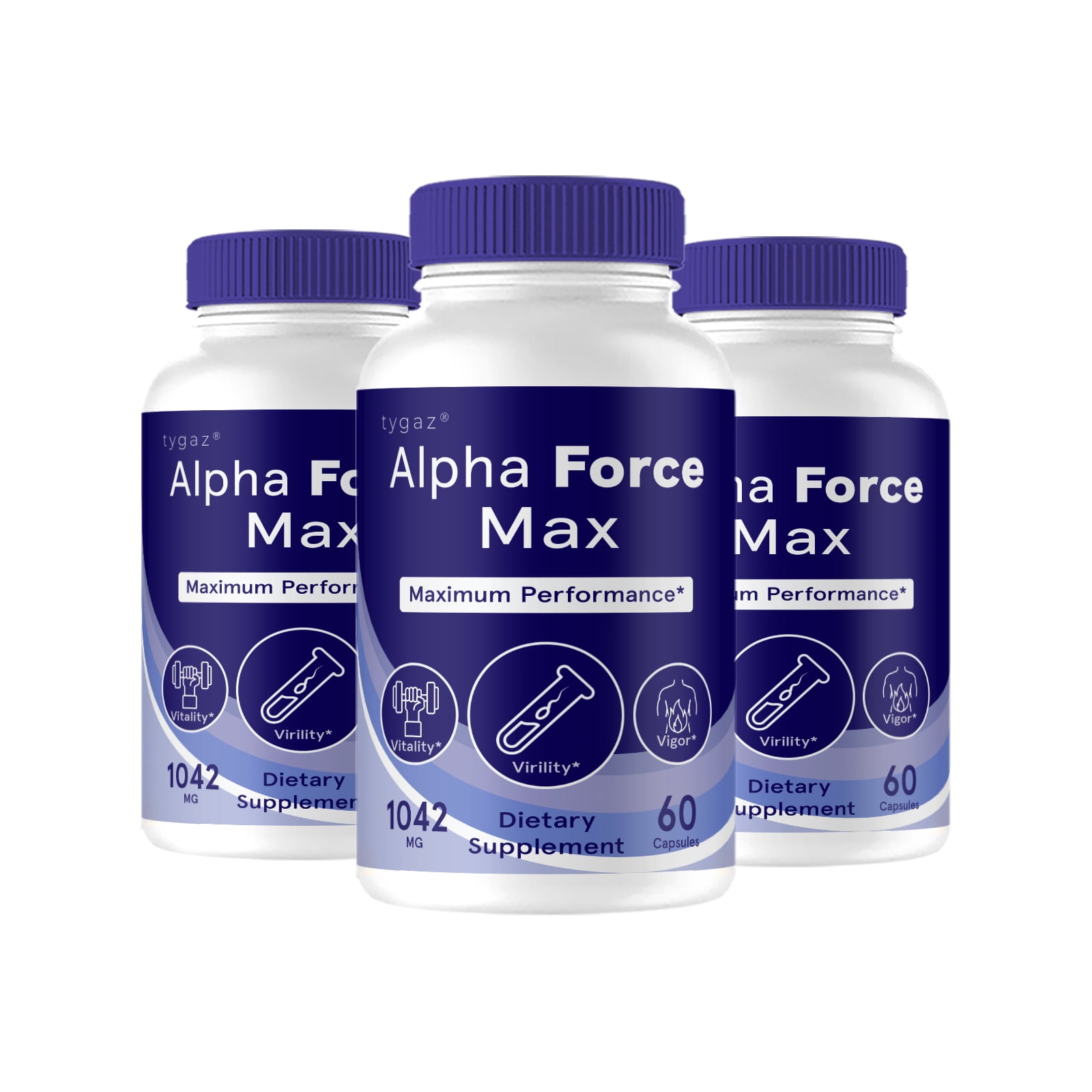 (3 Pack) Alpha Force Max - AlphaForce Max Mens Supplement - Walmart.com
