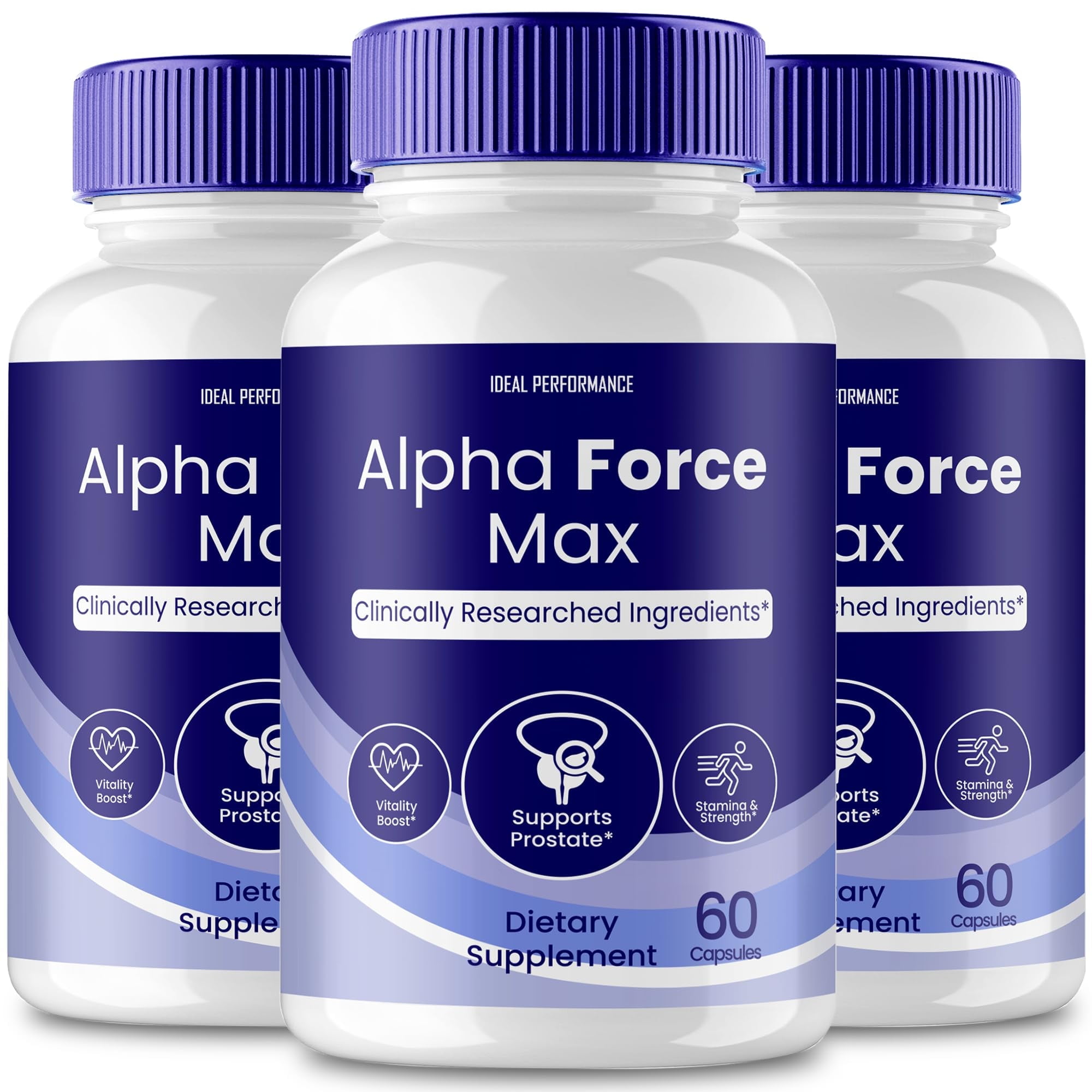 (3 Pack) Alpha Force Max Capsules, AlphaForceMax Prostate Health ...