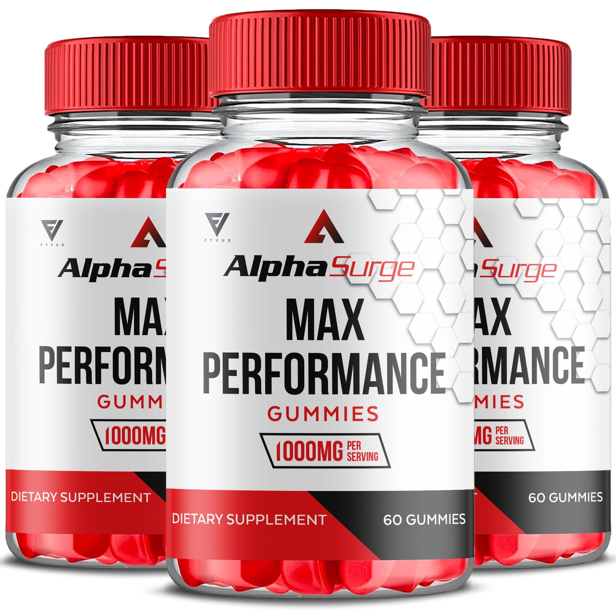 (3 Pack) Alpha Surge Gummies, Alpha Surge Dietary Supplement for High ...