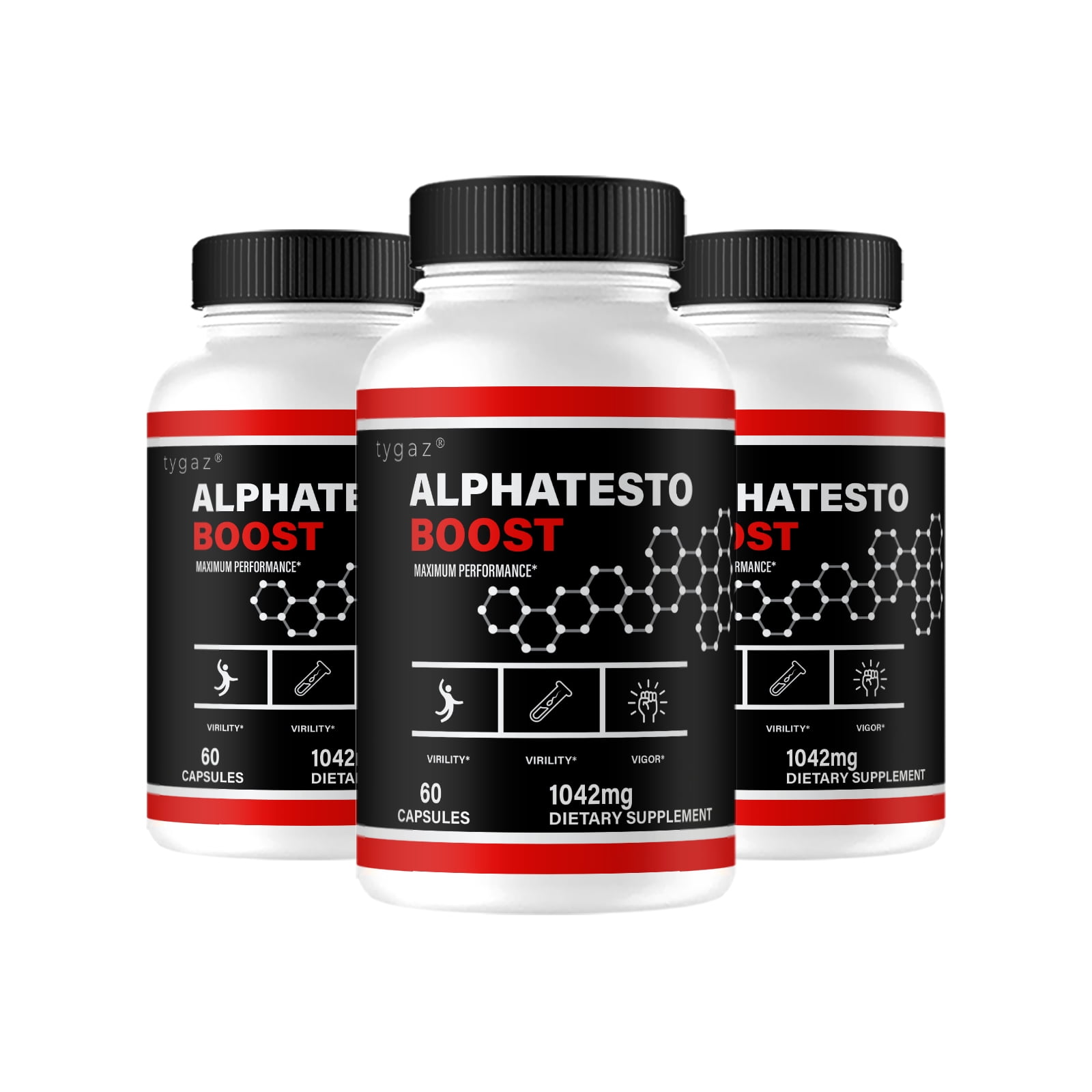 (3 Pack) Alpha Testo Boost - Alpha estoBoost Pills For Men - Walmart.com