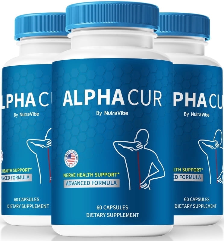 (3 Pack) AlphaCur Capsules, Official Nutritional Support For Nerve ...