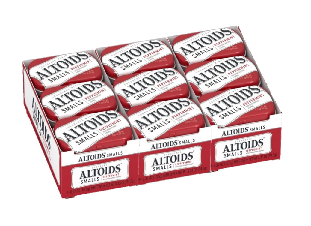 3 Pack | Altoids Smalls Breath Mints, Sugar Free Peppermint, 0.37 oz, 9 ...
