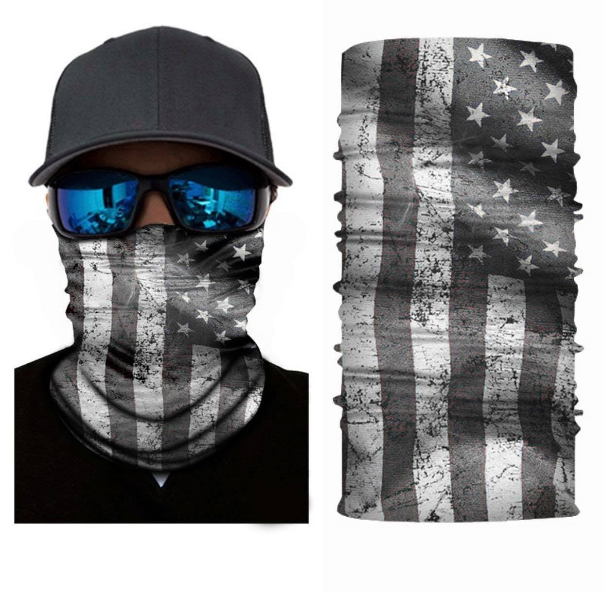 3 Pack American Flag Face Mask Neck Gaiter Headwear for Hiking Cycling ...