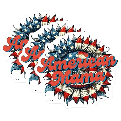 (3 Pack) American Mama Decals - Patriotic Sunflower - Mom Decals - 3 ...