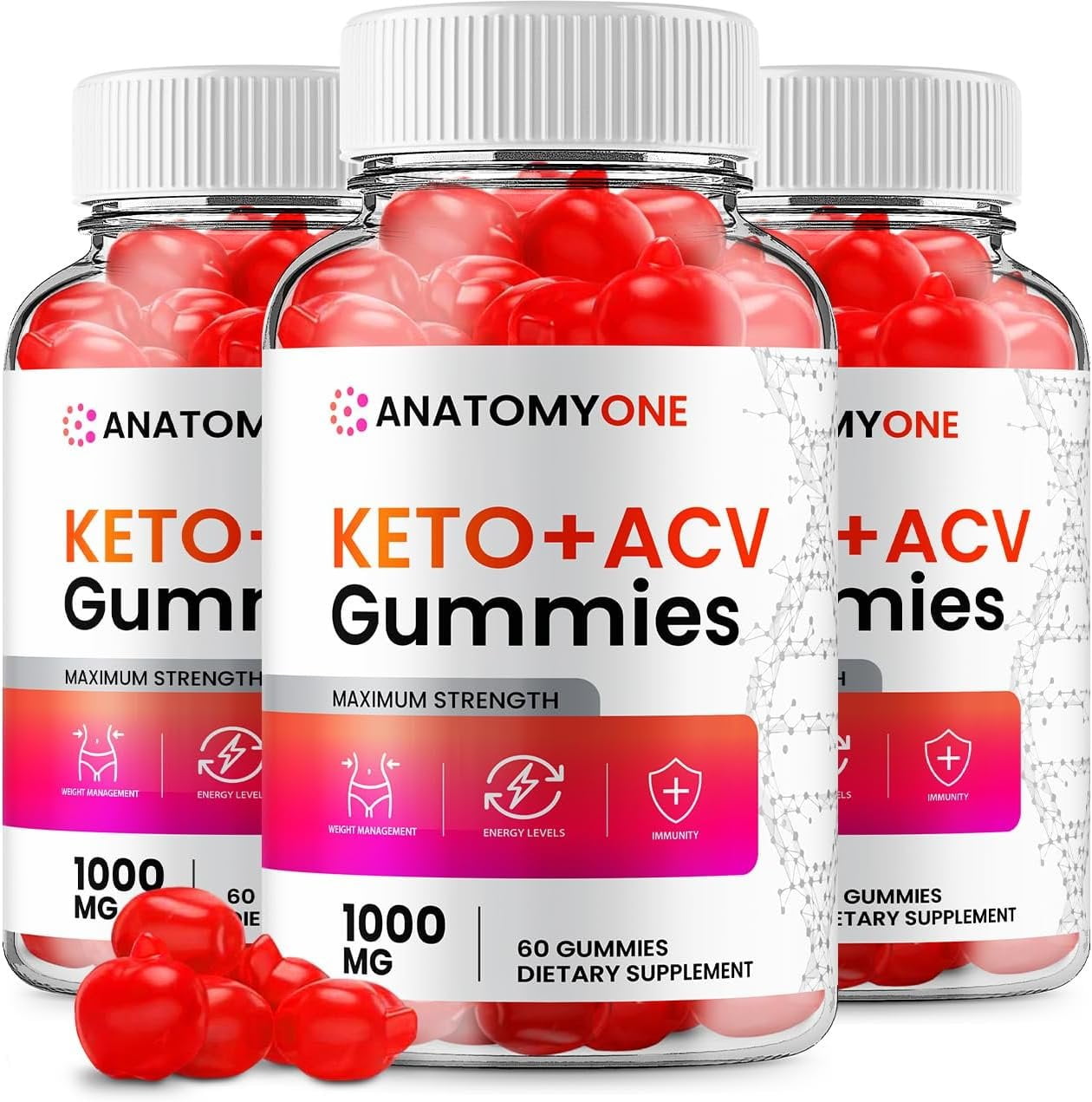 AnatomyOne ACV Keto Gummies - Advanced Formula with B12, Beet Root ...
