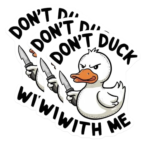 (3 Pack) Angry Duck Decals - Funny Animal Decals - Don't Duck with Me ...