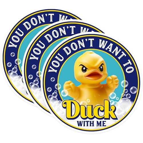 (3 Pack) Angry Duck Decals - Funny Rubber Duck - Laptop Decals - 3 ...