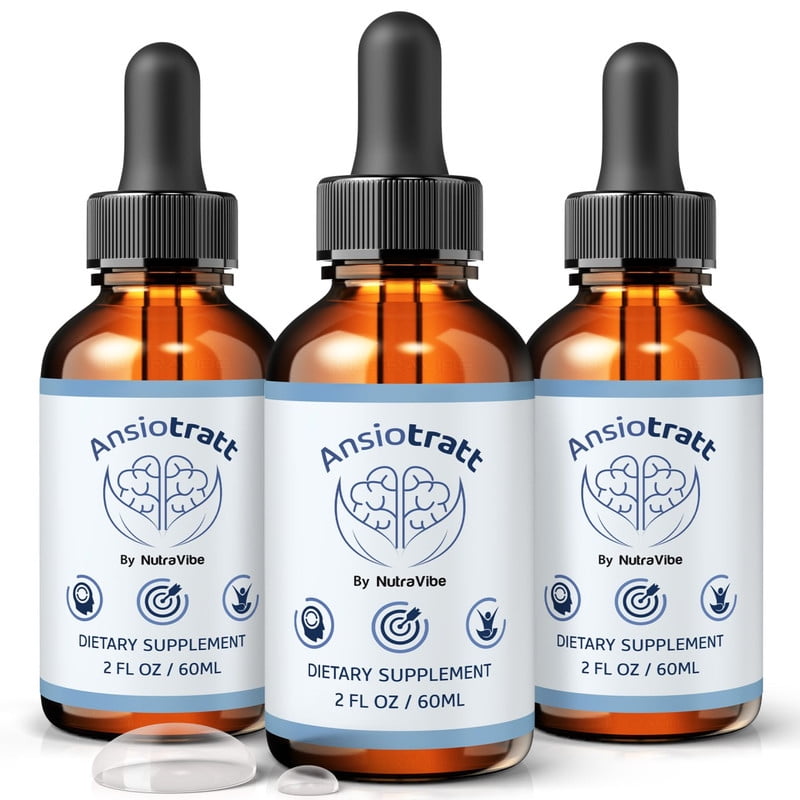 (3 Pack) Ansiotratt Drops – Ansiotratt Brain Formula for Memory, Focus ...