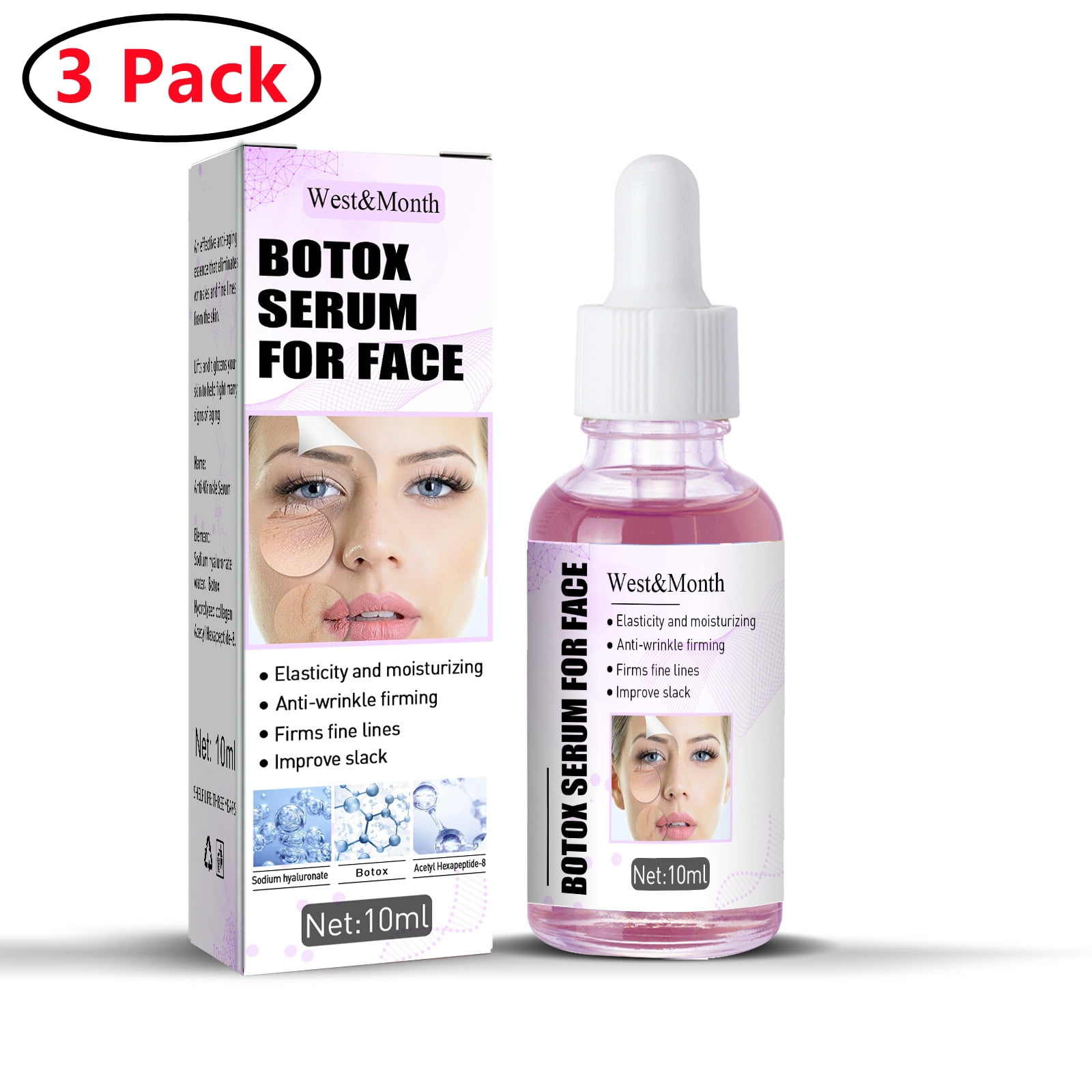 3 Pack Anti-Wrinkle Deep Wrinkle Face Serum Treatment with Retinol SA ...