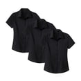 3 Pack Anti Wrinkle Short Sleeve Blouse for Women JIANLAI Women's Anti ...