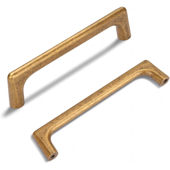 3 Pack Antique Brass Modern Cabinet Pulls 5 Inch(128mm) Hole Center ...