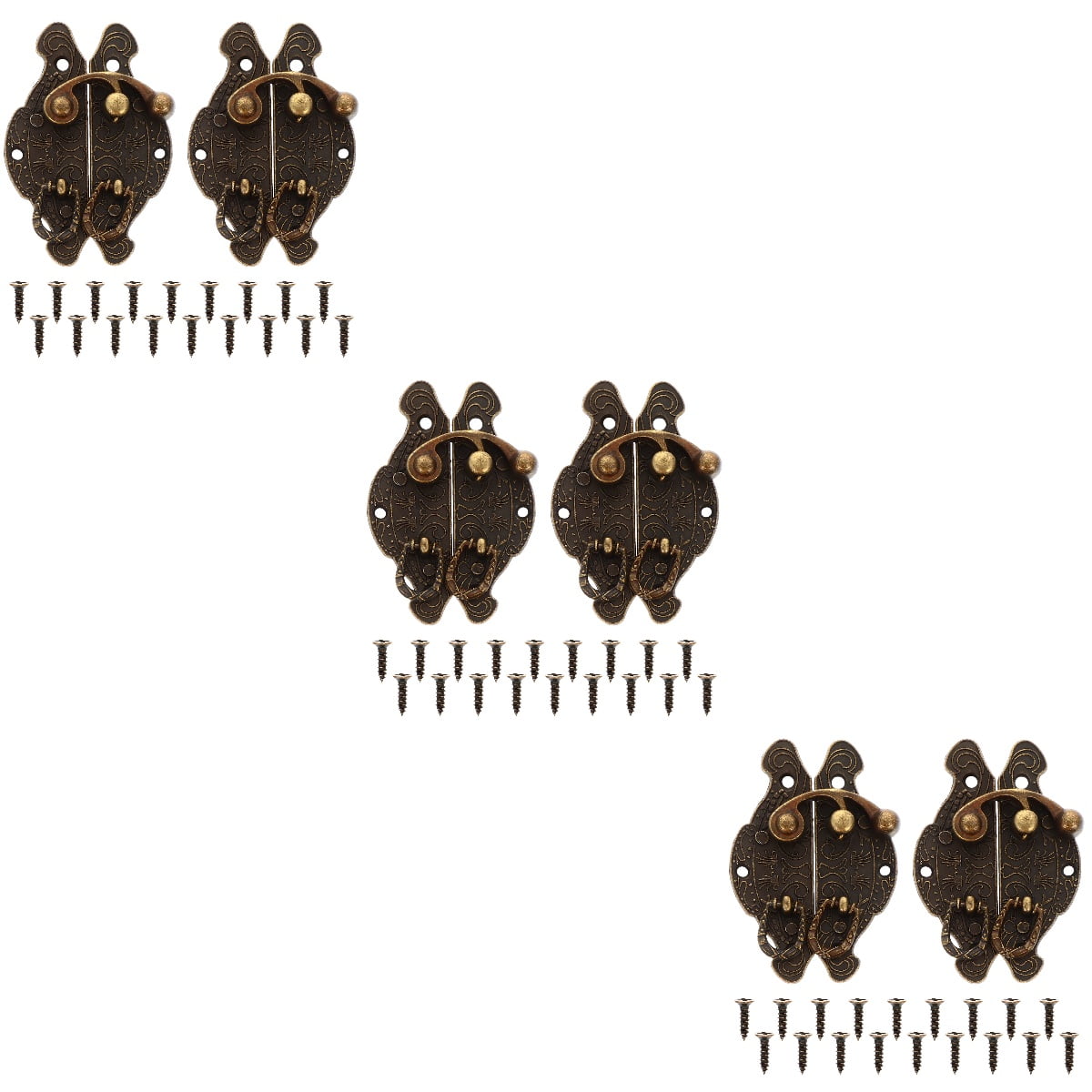 3 Pack Antique Vintage Lock Clasp Door Firm Box Locks - Walmart.com