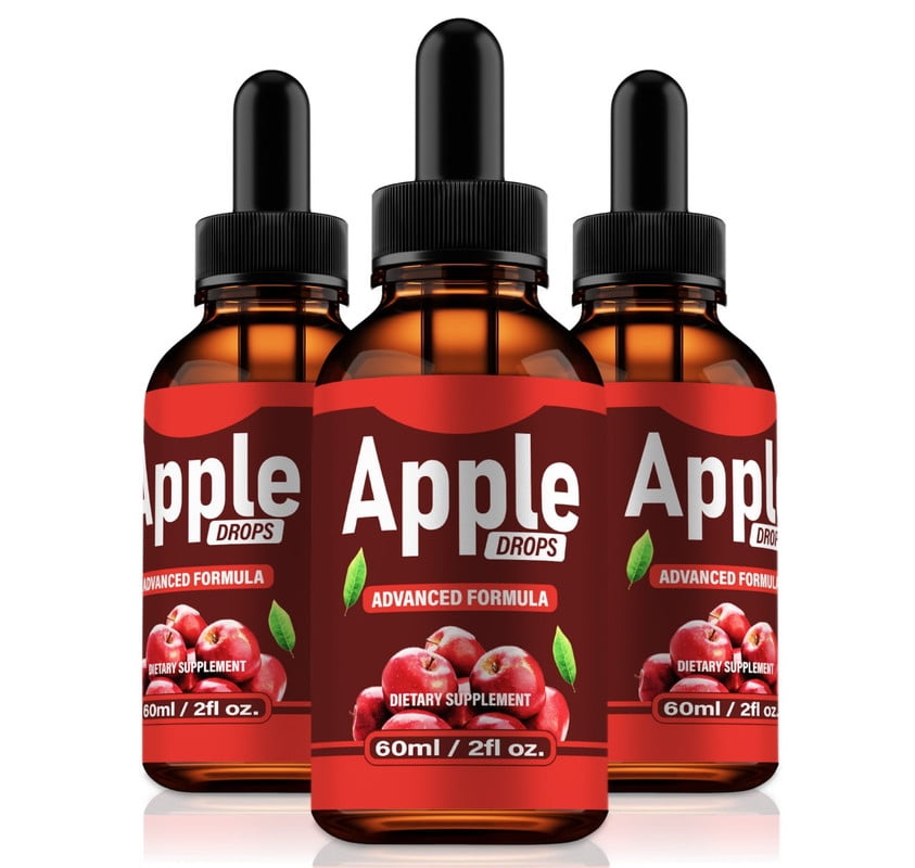 (3 Pack) Apple Drops, Pure Apple Liquid Dropper Formula - Naturally ...