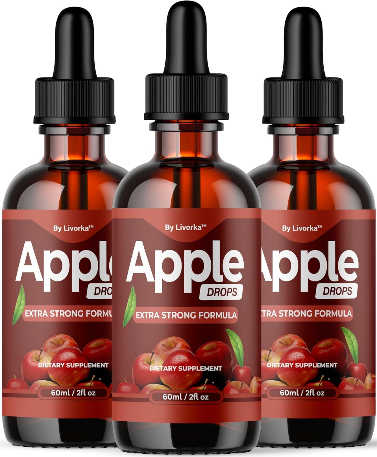 (3 Pack) Apple Drops, Pure Apple Liquid Dropper Formula - Naturally ...