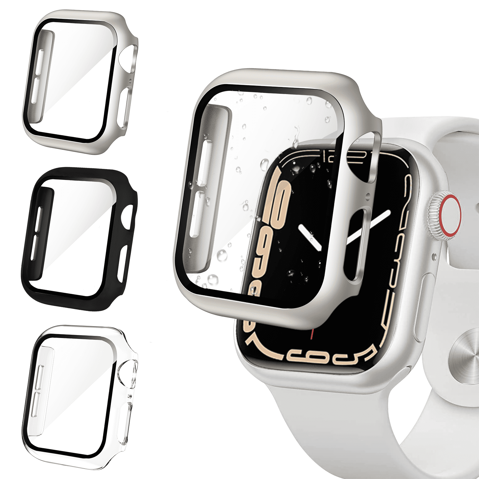 3 Pack Apple Watch Case for Series 1/2/3 42mm, Apple Watch Cover with Tempered Glass Screen ...