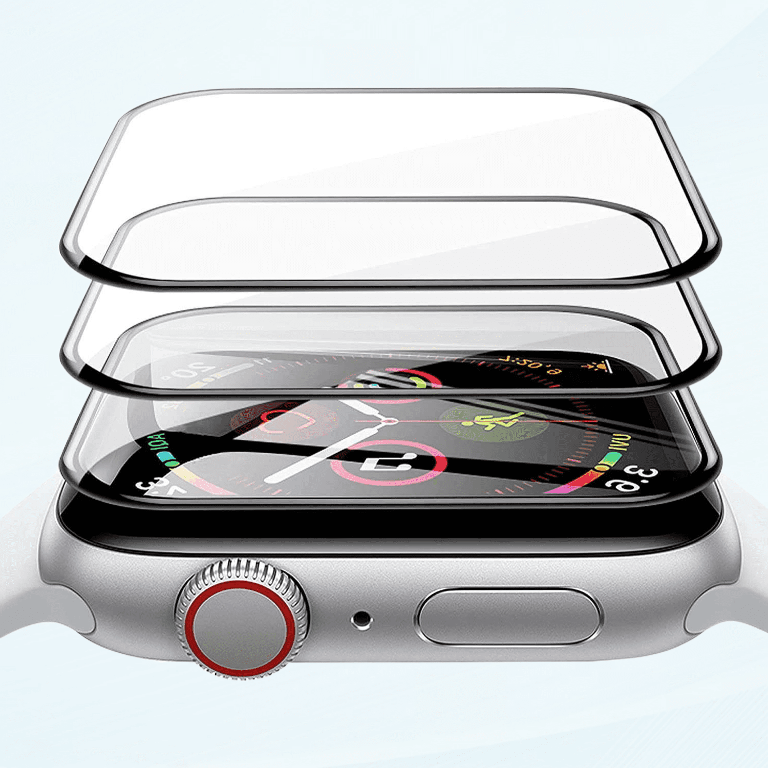 [3 Pack] Apple Watch Screen Protector 44mm, Full Coverage Anti-Scratch ...