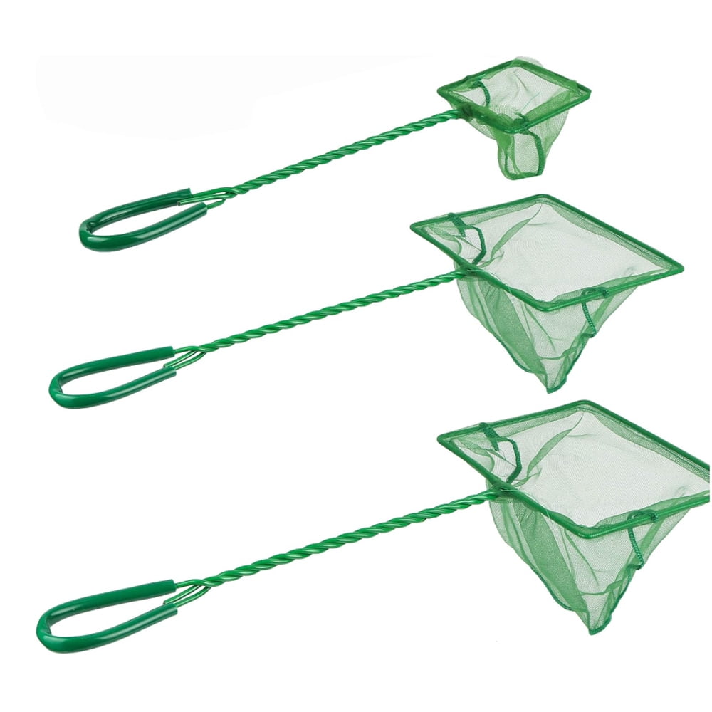 Bumiews 3 Pack Aquarium Fish Nets with Long Handles, Multi-Size Fine ...