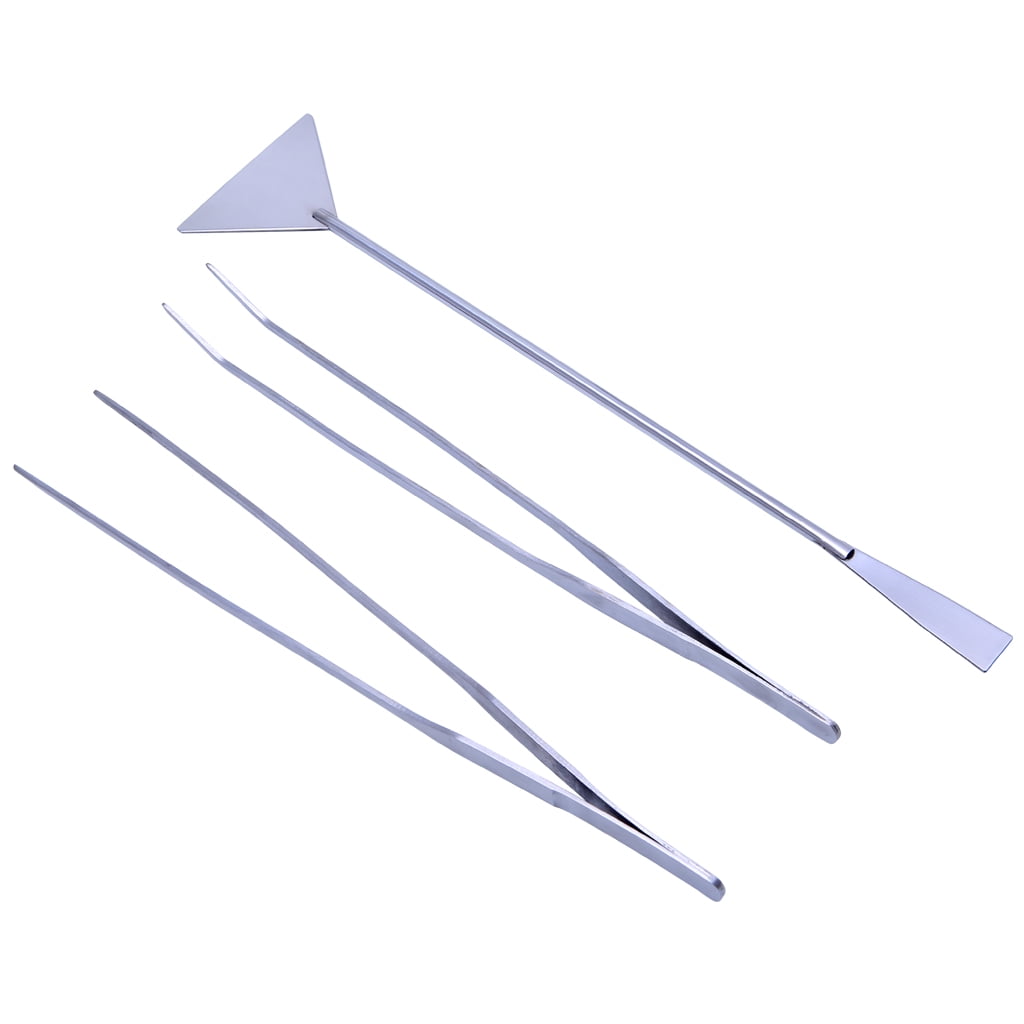 3 Pack Aquarium Tweezers Spatula Tool 3 in 1 Stainless Steel Aquatic ...