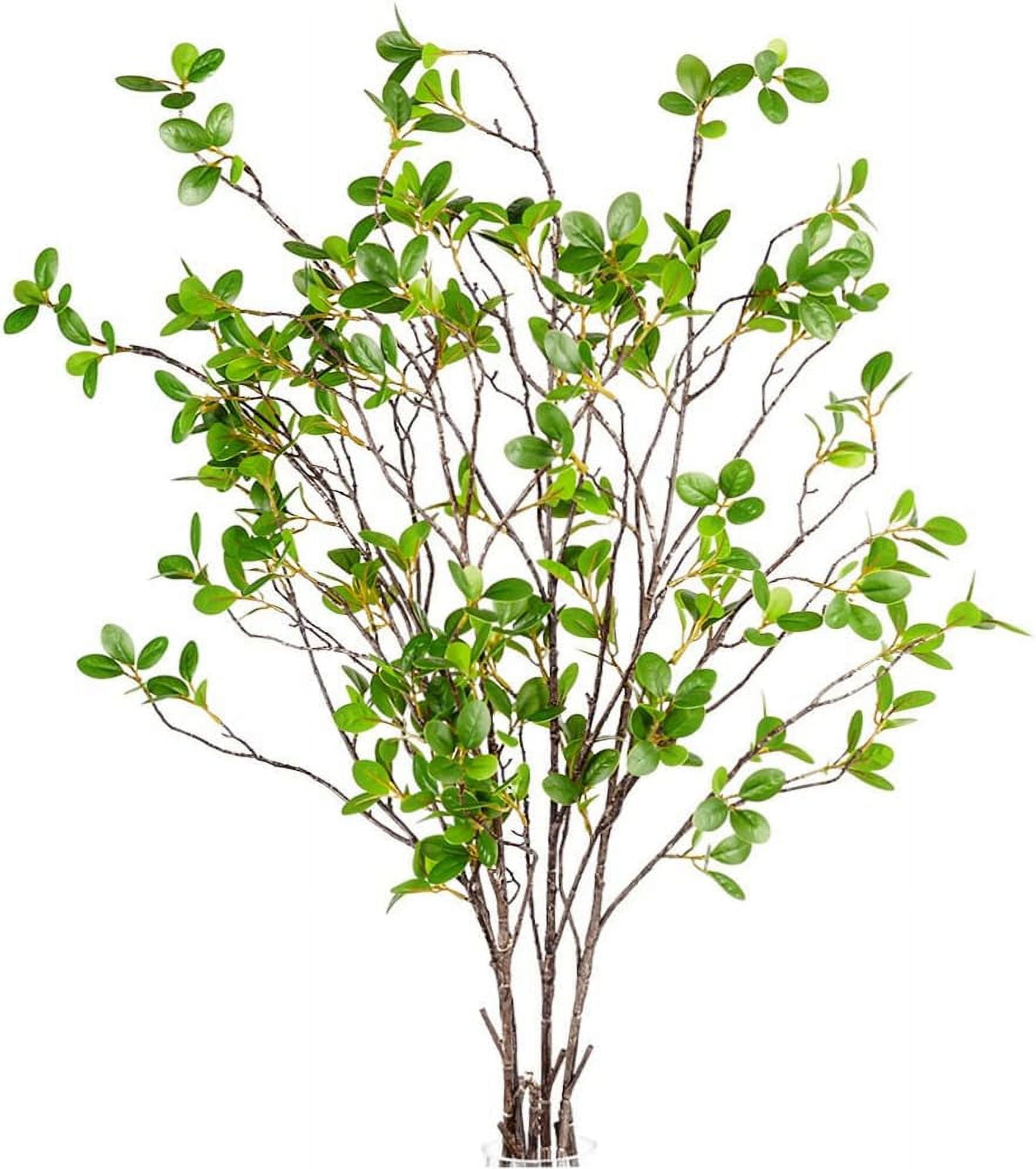 3 Pack Artificial Greenery Stems Branches for Vase Fake Ficus Stems ...