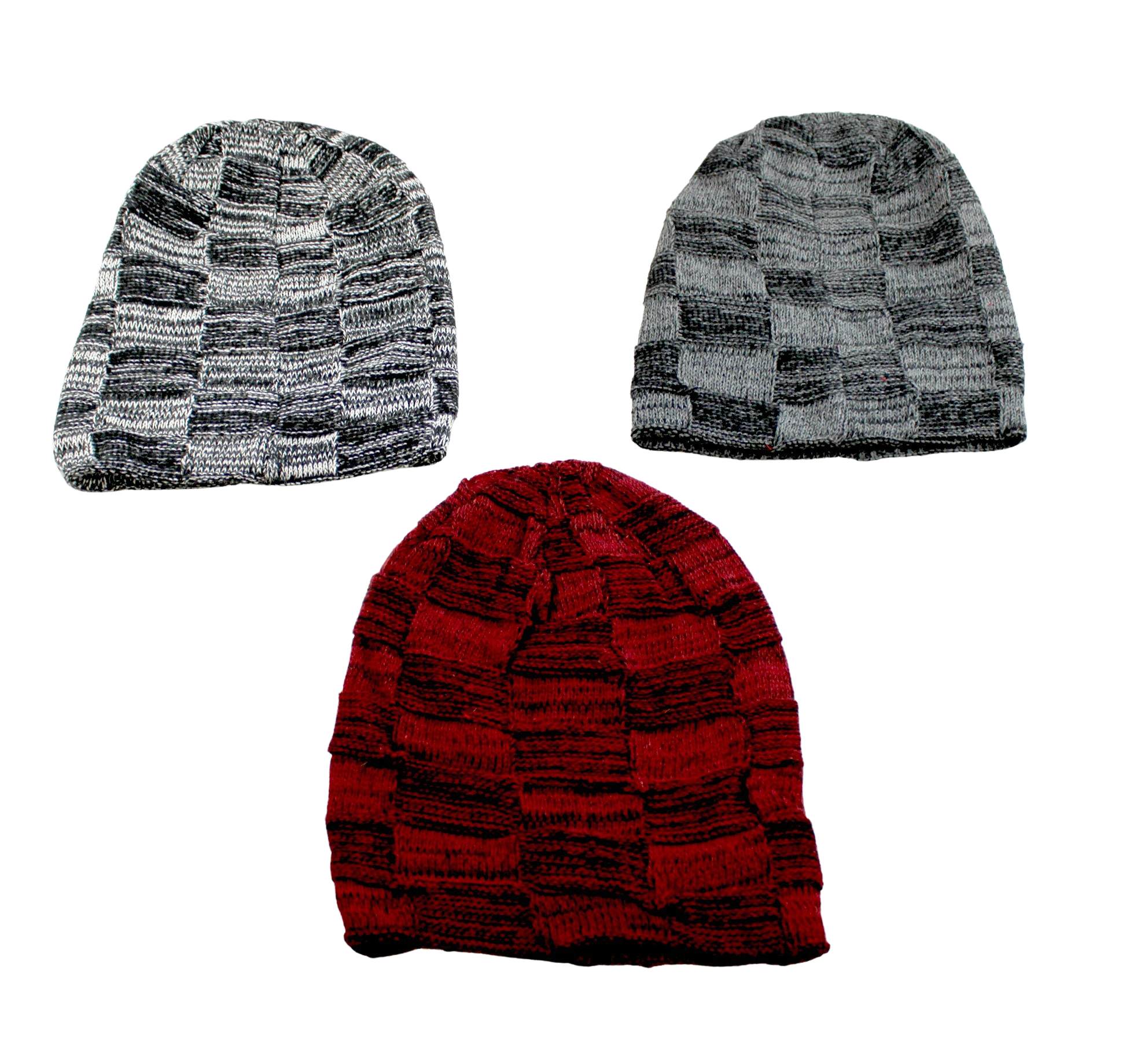 3 Pack Assortment Dependable Industries Multi Color Slouch Beanie ...