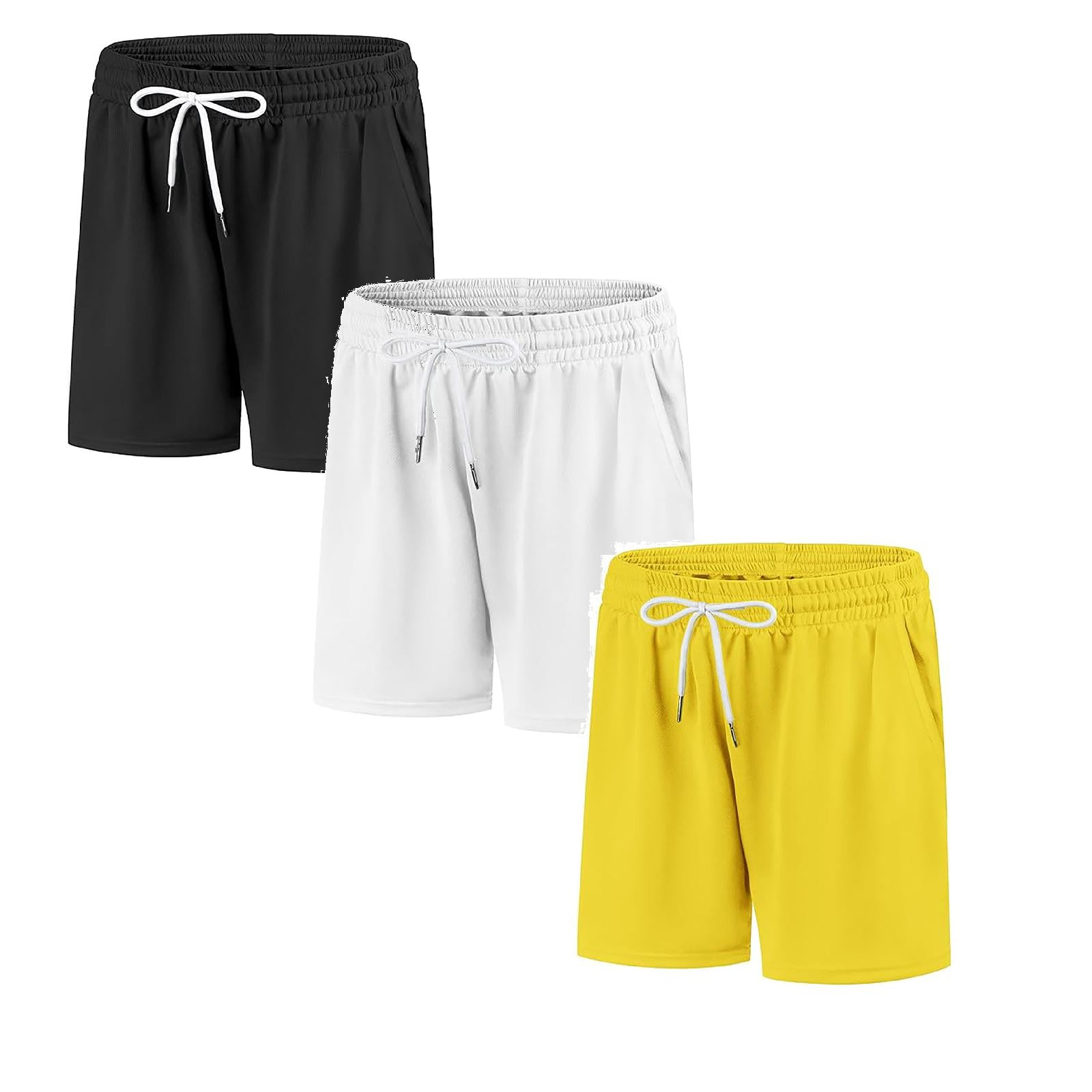 3 Pack Athletic Shorts for Boys Mesh Youth Basketball Shorts Quick Dry ...