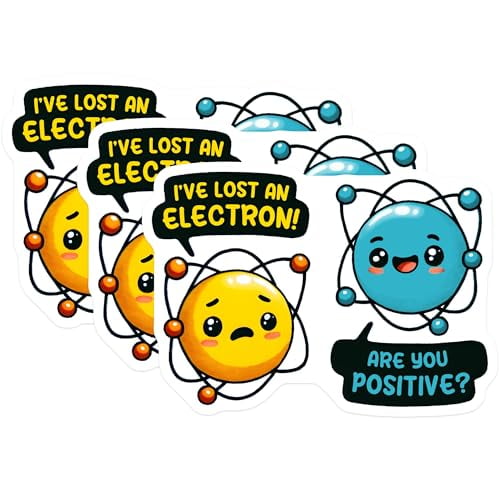 (3 Pack) Atom Decals - Funny Science - Chemistry Pun Decals - 3 Inches ...