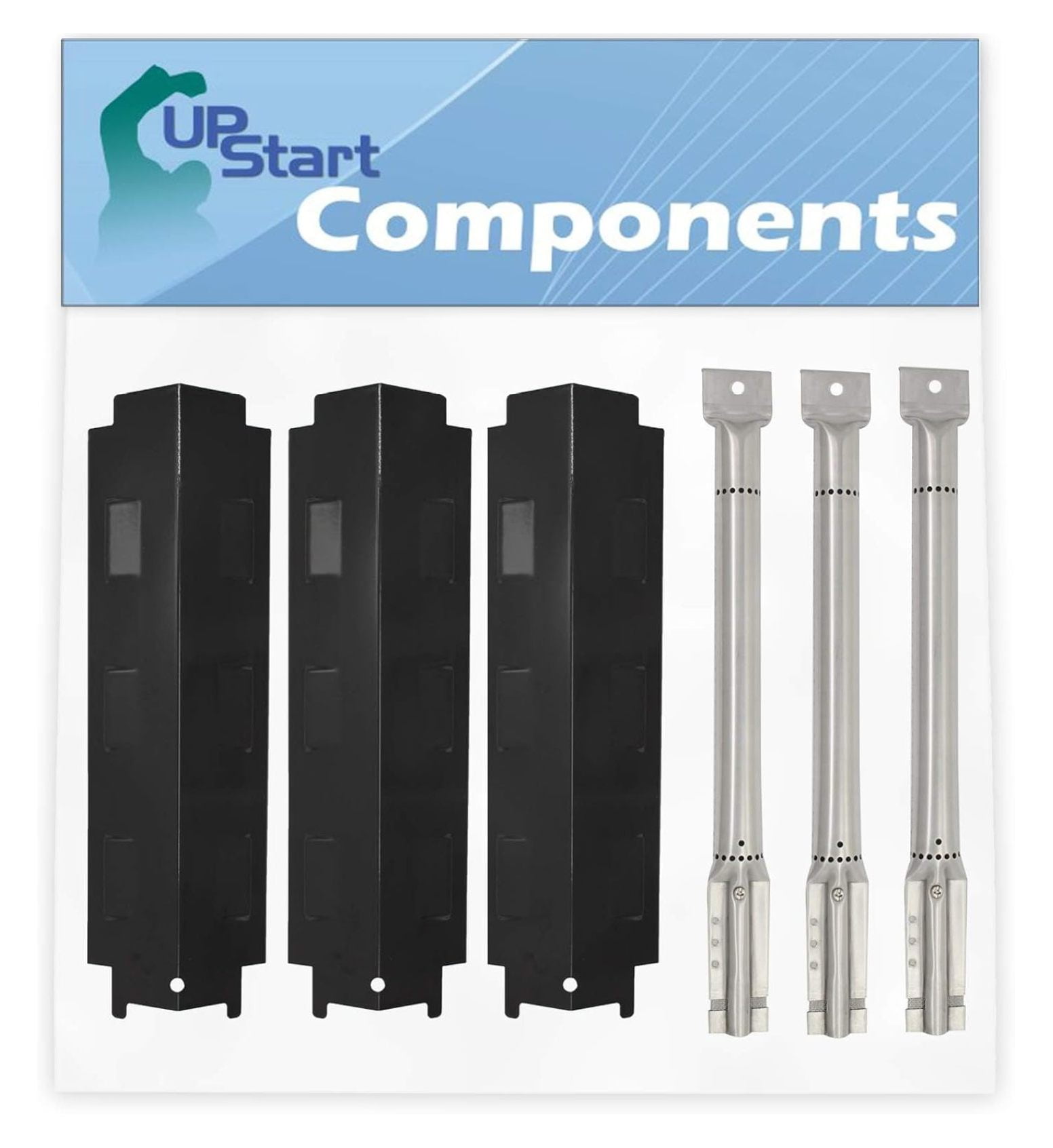 3-Pack BBQ Grill Heat Shield Plate Tent & Tube Burner Replacement Parts ...