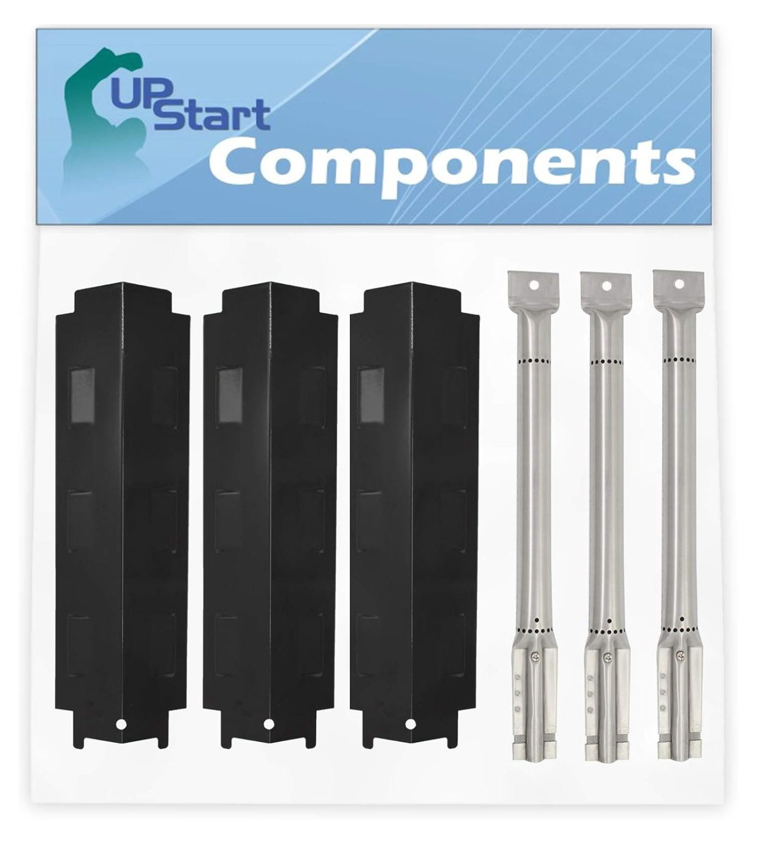 3-Pack BBQ Grill Heat Shield Plate Tent & Tube Burner Replacement Parts ...