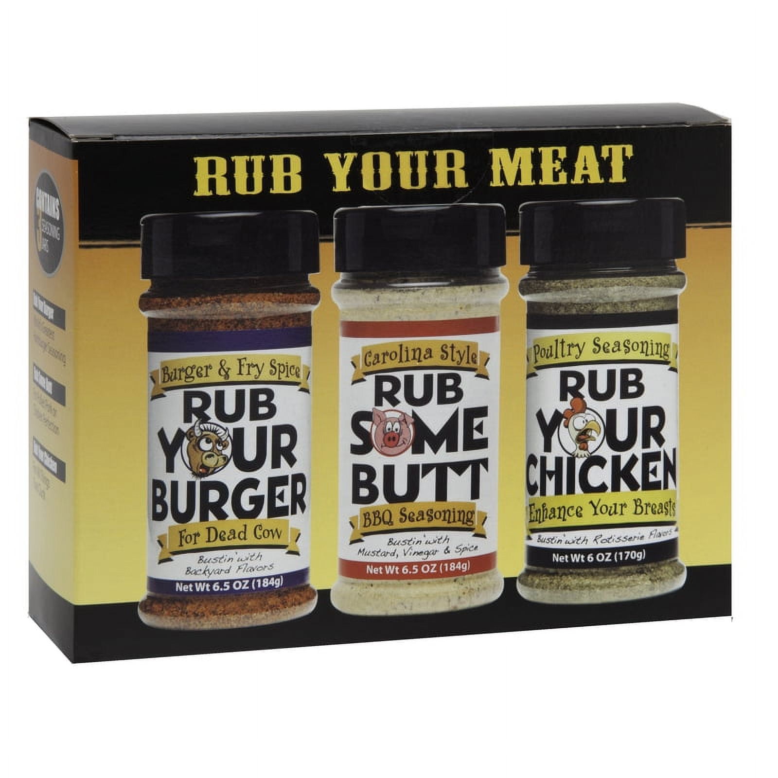 3 Pack BBQ Spot Barbecue Rub Some Burger Butt and Chicken Seasoning ...