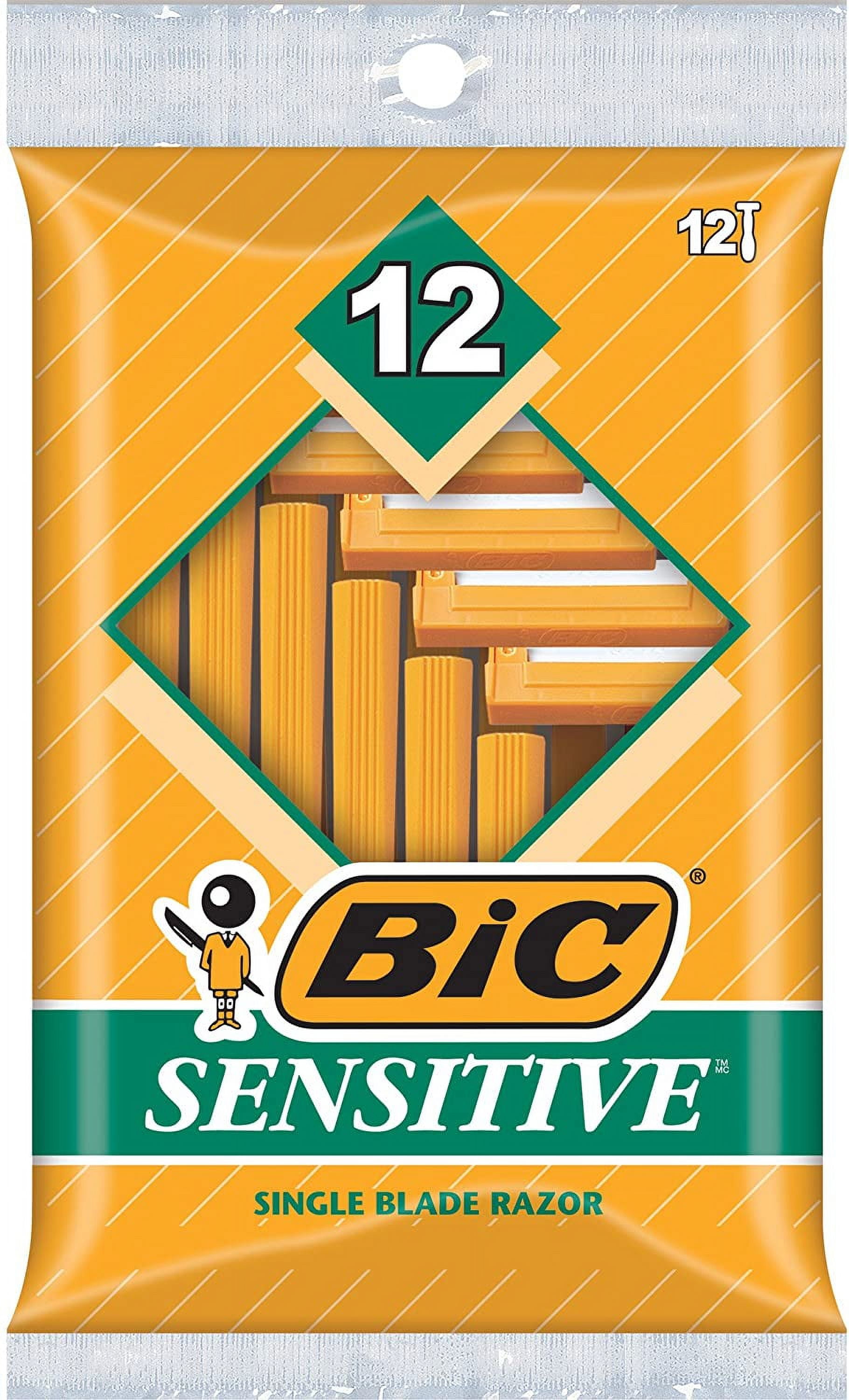 BiC Sensitive Disposable Razors, 1 Blade, 12 Ct (3 Pack) (Bundle ...