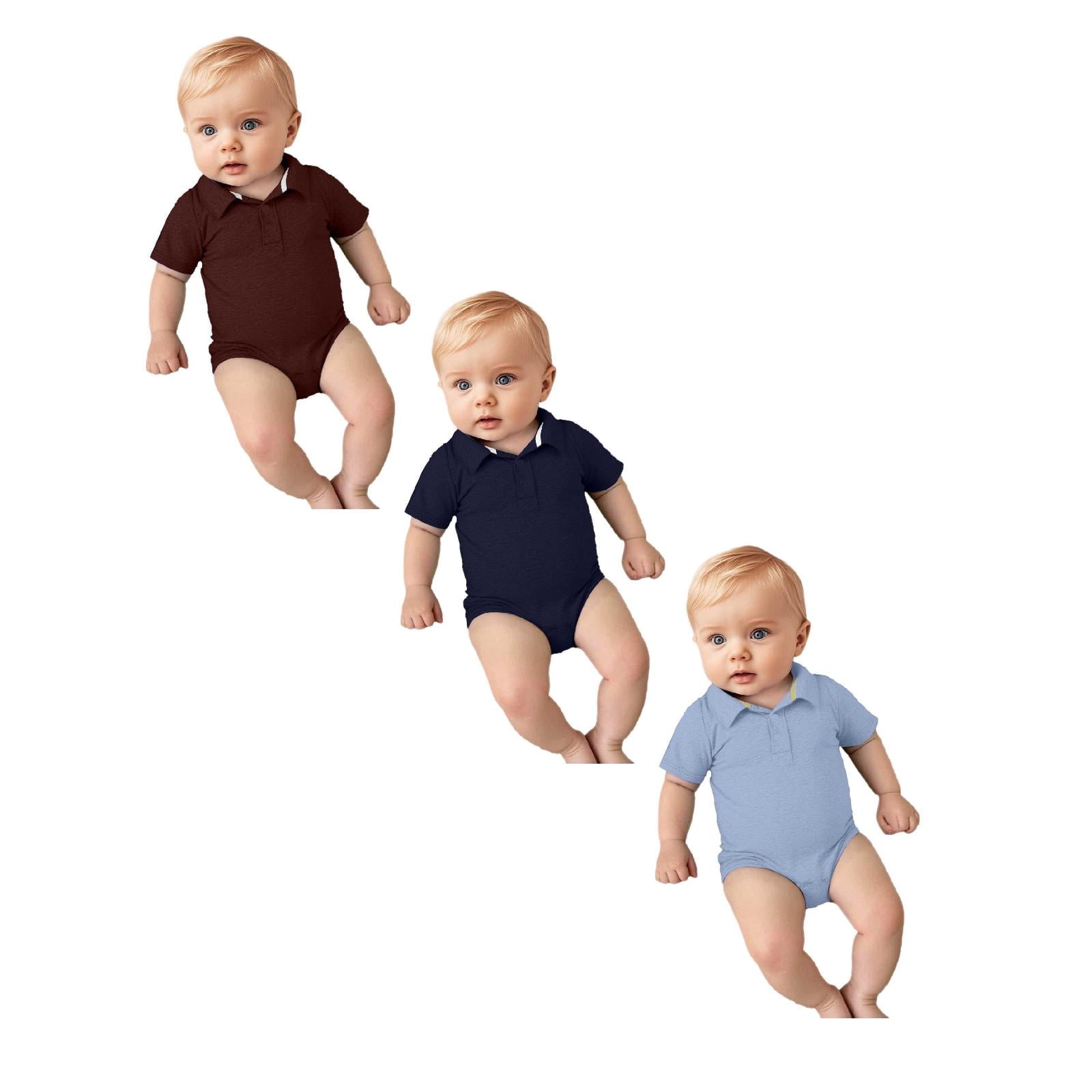 3-Pack Baby Boy Clothes Baby Bodysuit Comfort Collar Base Onesie ...