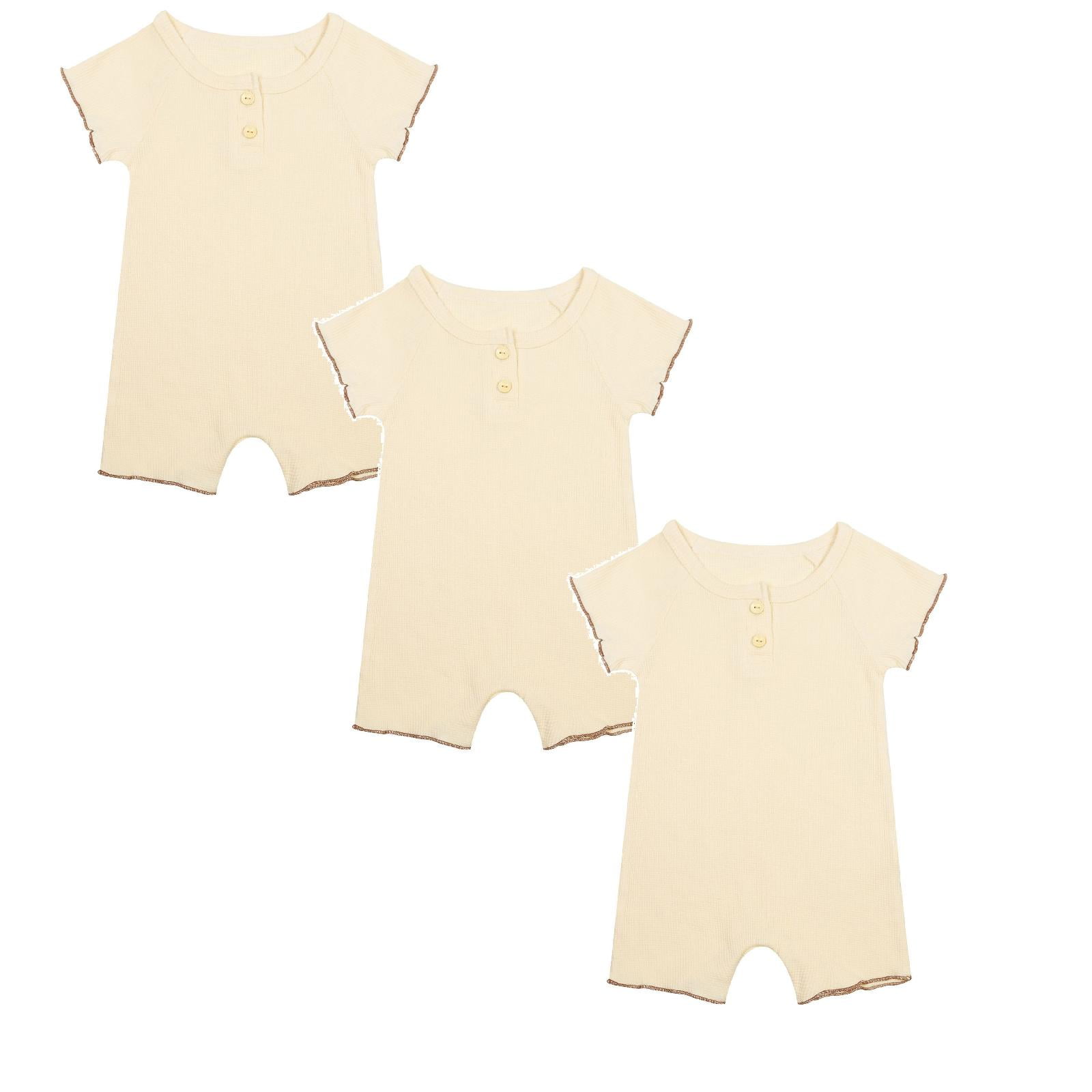 3-Pack Baby Clothes Infant Bodysuit Thin Pajamas Romper Jumpsuit Unisex ...