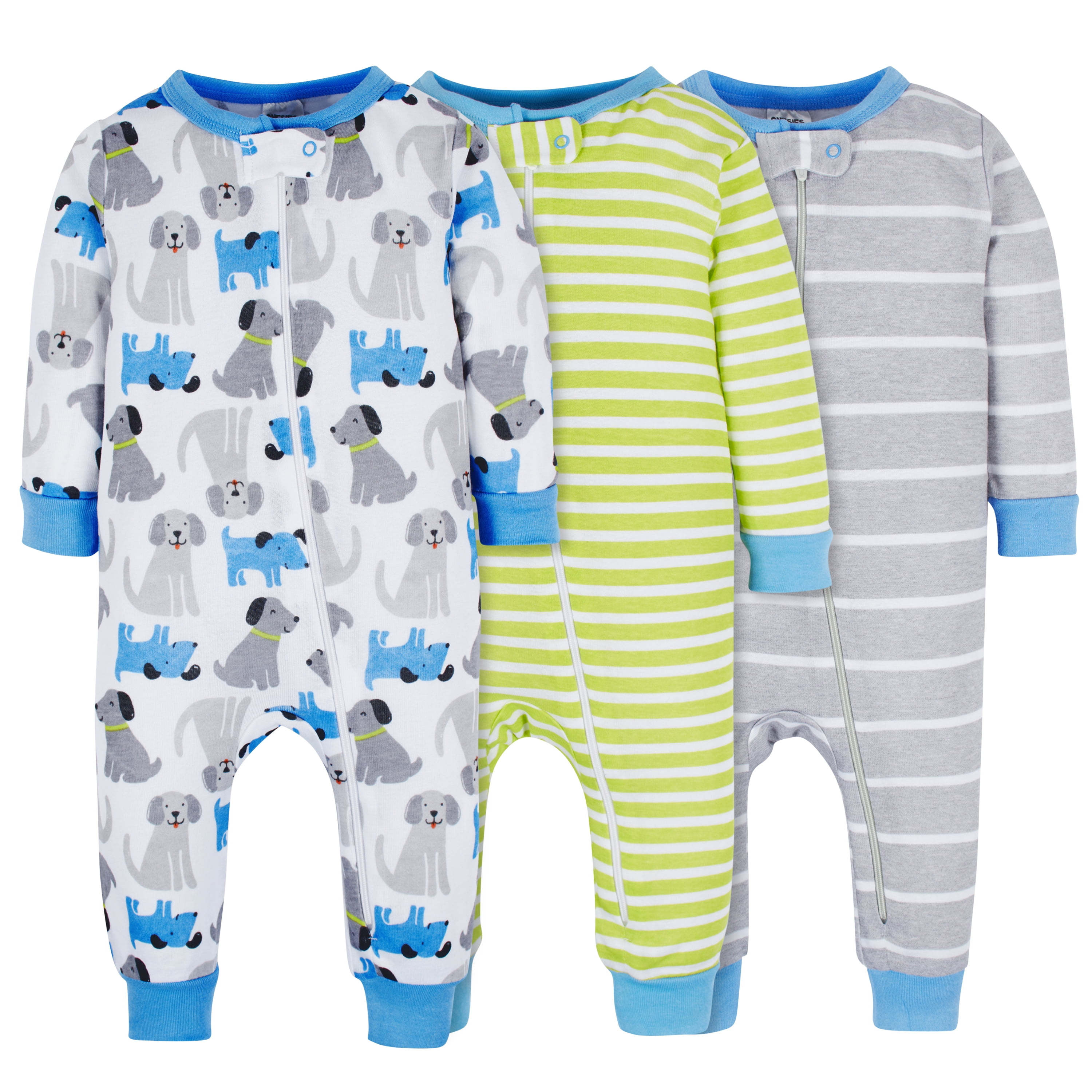 Onesies Brand Baby & Toddler Boy Snug Fit Footless Cotton Pajamas, 3 ...