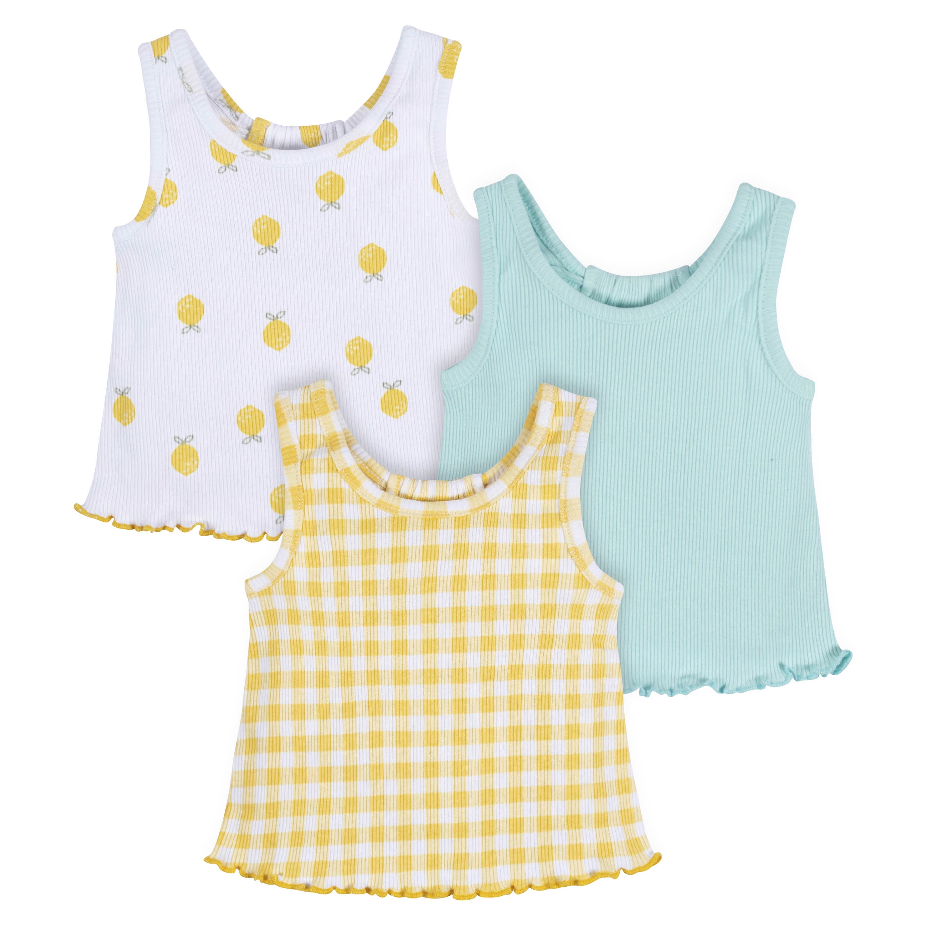 3-Pack Baby & Toddler Girls Picnic Day Dreams Racer Back Tank Tops ...
