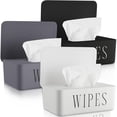 3 Pack Baby Wipes Dispenser Holder Wipe Container for Bathroom with Lid ...