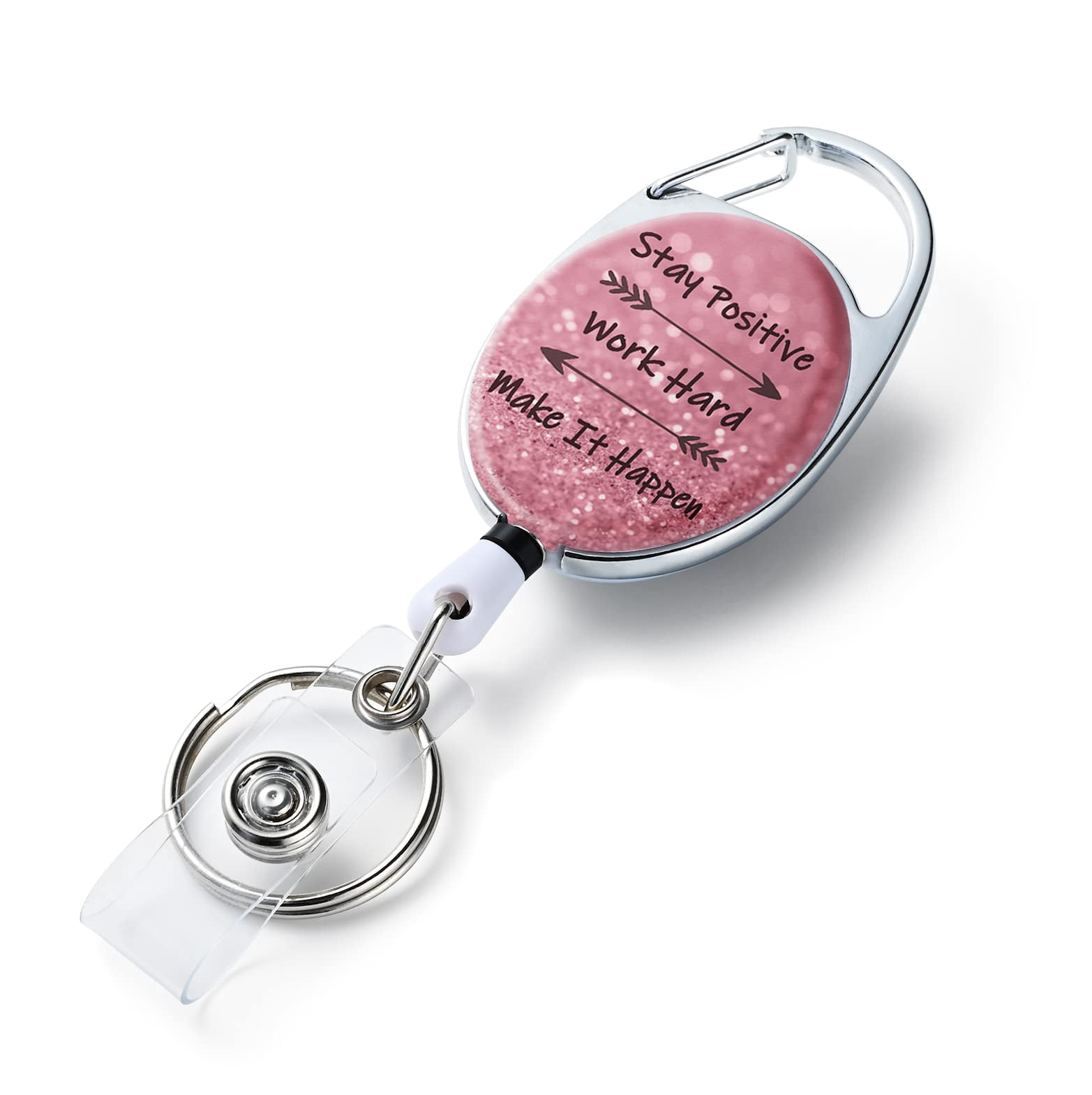 3 Pack Badge Reels Retractable,Double Sided Color Print Pattern ...