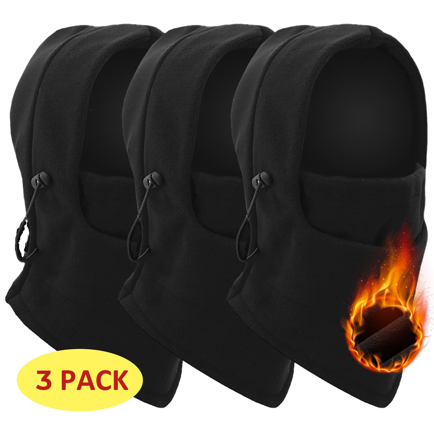 3 Pack Balaclava Ski Mask Full Cover Face Windproof for Men Women ...
