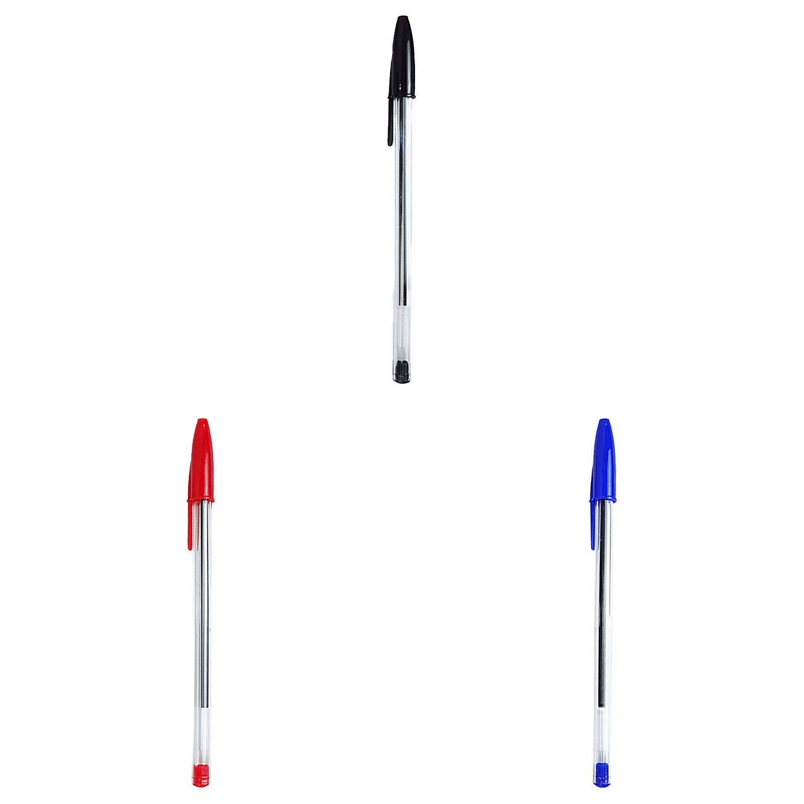 3 Pack Ballpoint Pen, Medium Point, 1.0 mm, Black+Red+ Blue Ink, Smooth ...