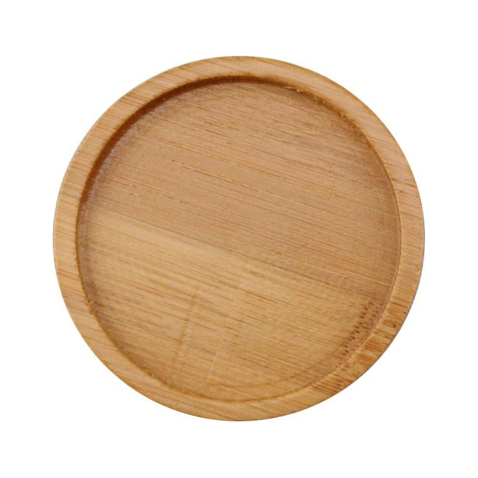 3 Pack Bamboo Saucer, Plant Saucer Plant Tray, Round Bamboo Tray for ...