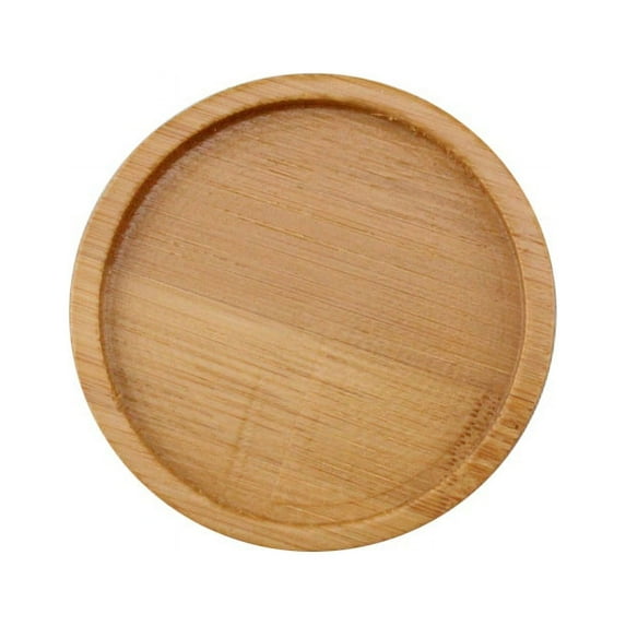 3 Pack Bamboo Saucer, Plant Saucer Plant Tray, Round Bamboo Tray for ...
