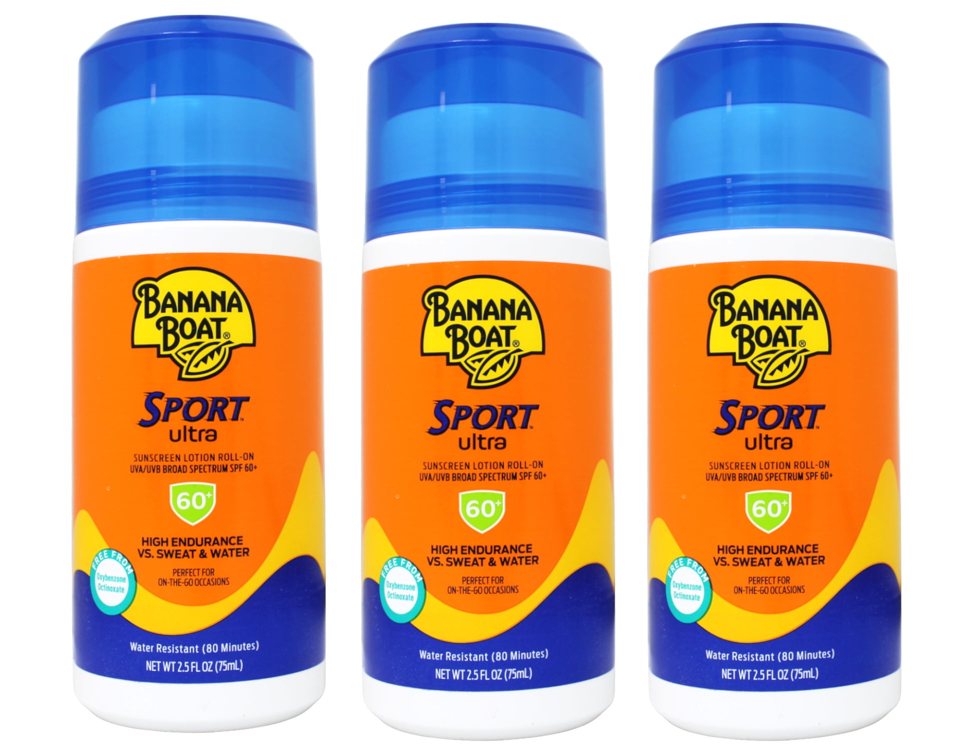 3 Pack - Banana Boat Sport Ultra Sunscreen Lotion Roll-On 2.5 Oz, 60 ...