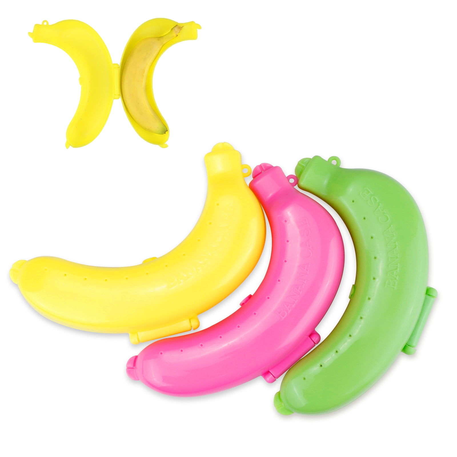 3 Pack Banana Case, Banana Saver BFA-Free, Plastic Banana Protector Box ...
