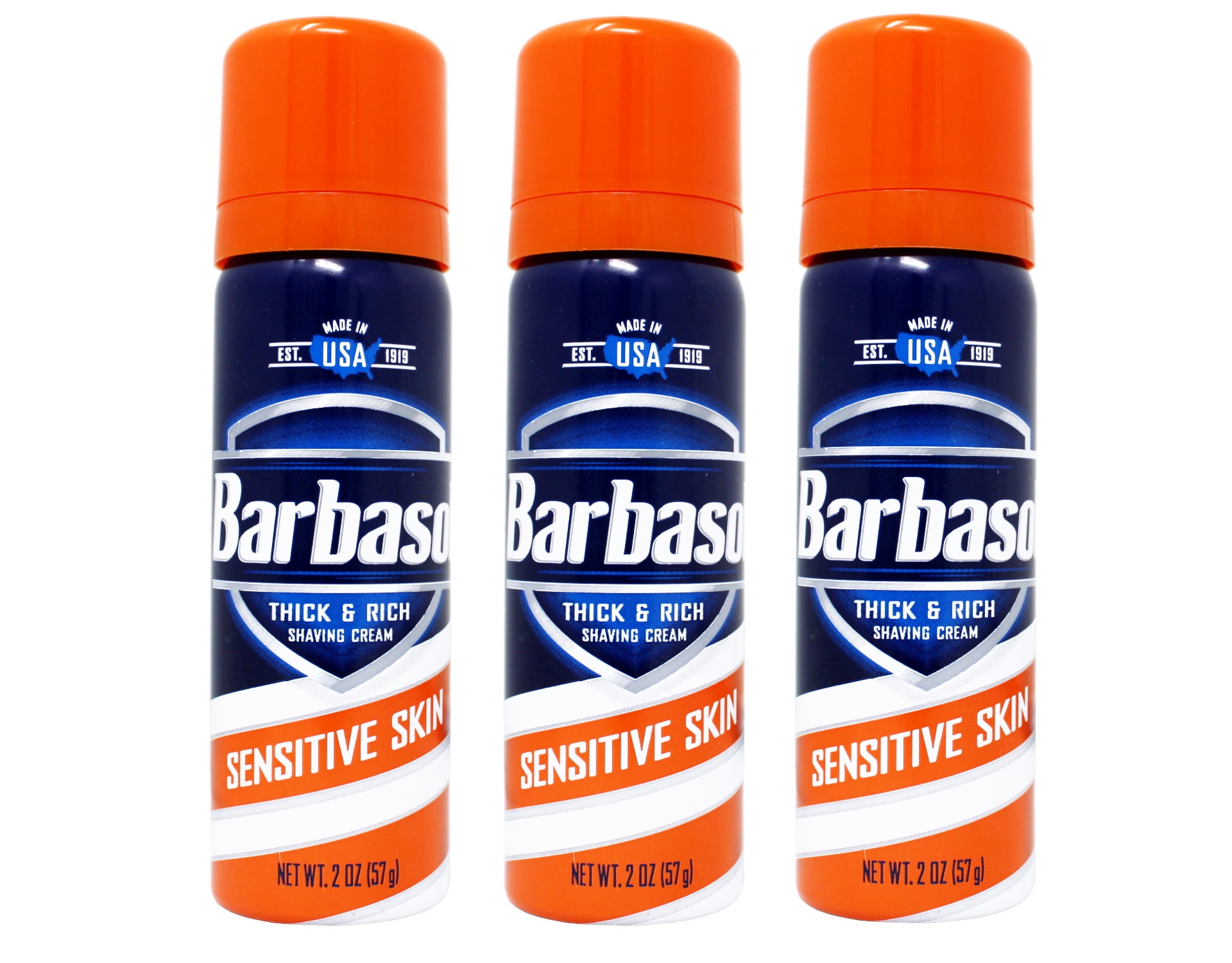 Barbasol Sensitive Skin Thick and Rich Shaving Cream 2 oz 3 Pack for ...