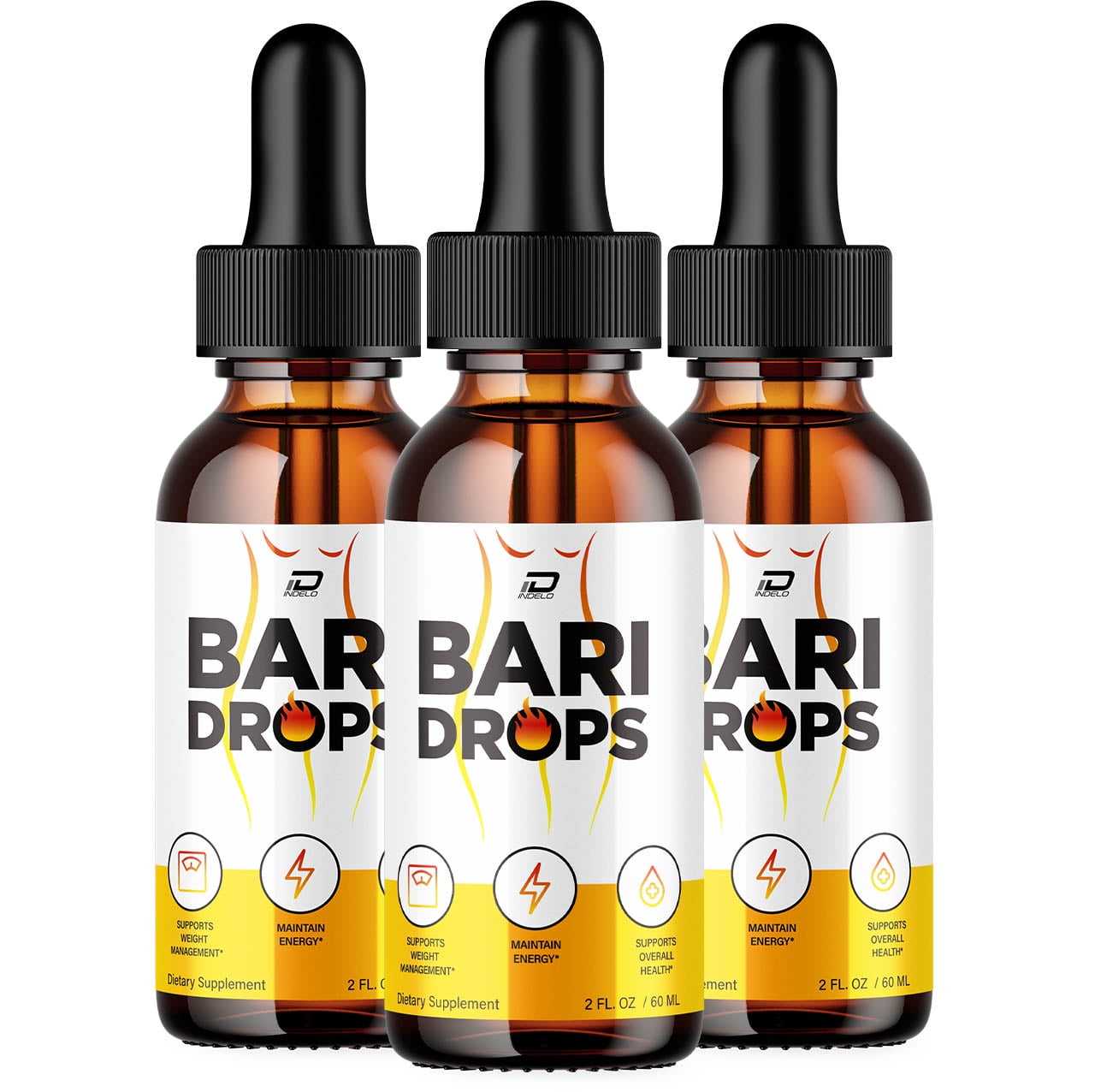 (3 Pack) Bari Drops Liquid Supplement - Natural Formula for Fitness ...