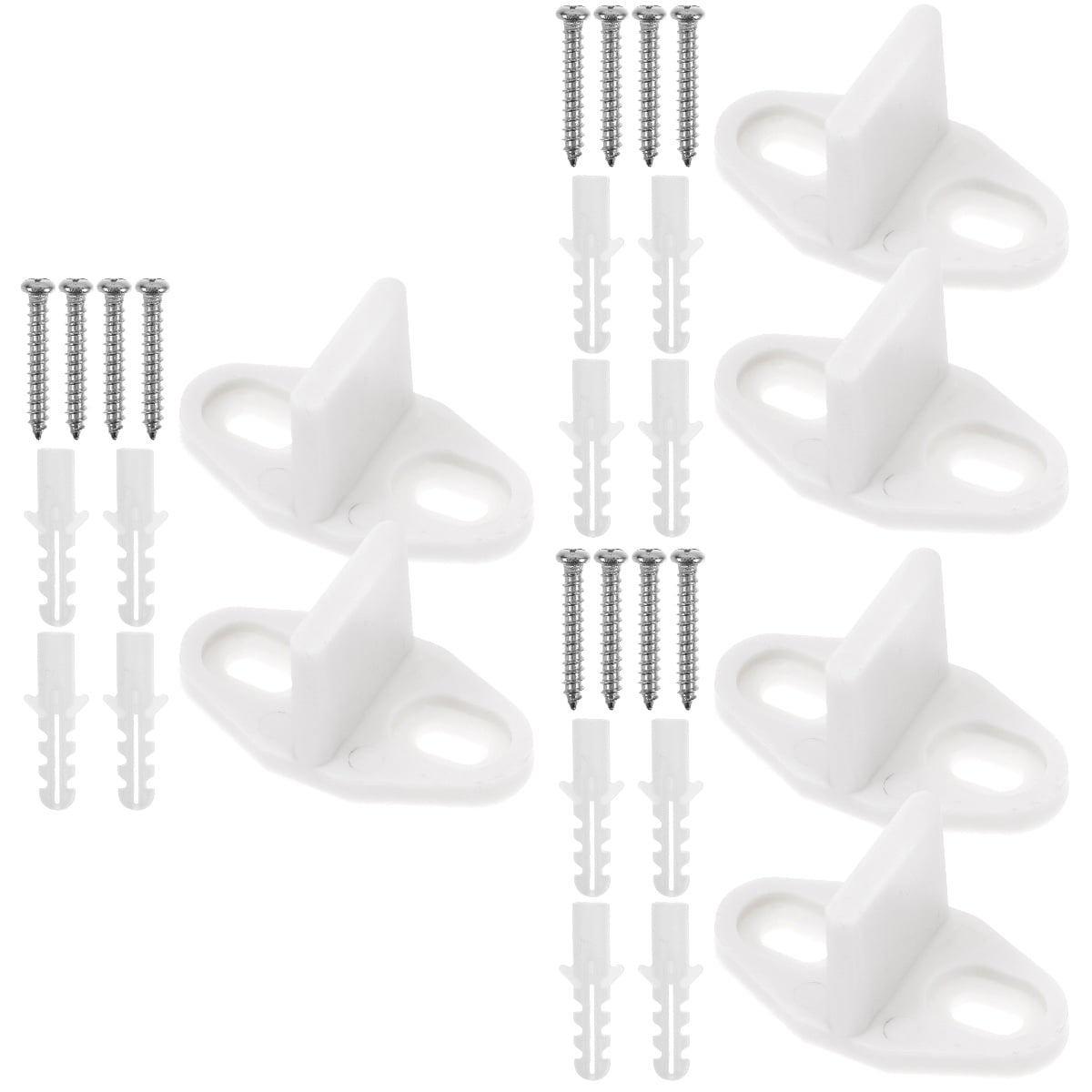 3 Pack Barn Door Sliding Catch Knockers Doorstops Through White ...