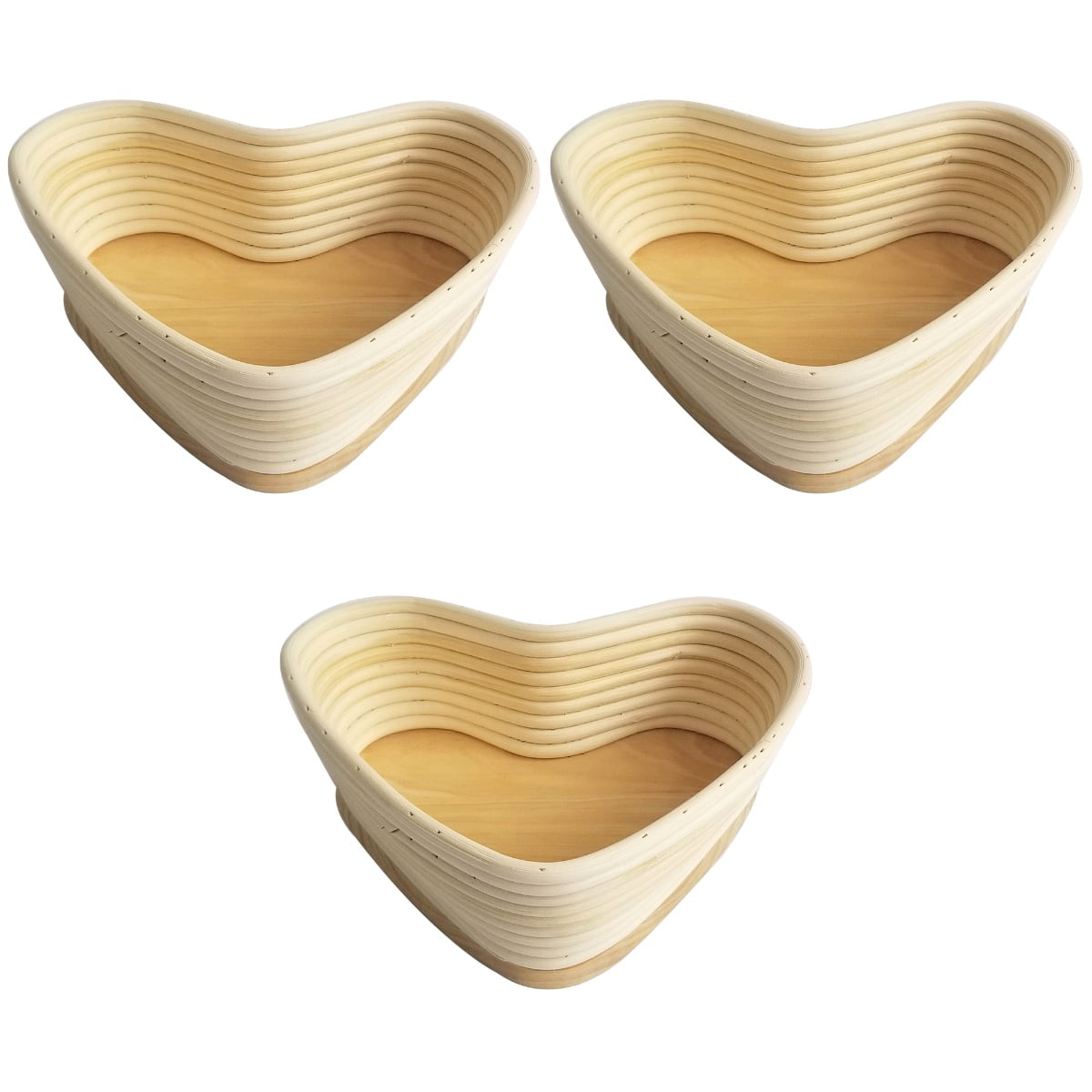 3 Pack Baskets Bread Dough Rising Basket 21.5x19x7.5 Khaki - Walmart.com