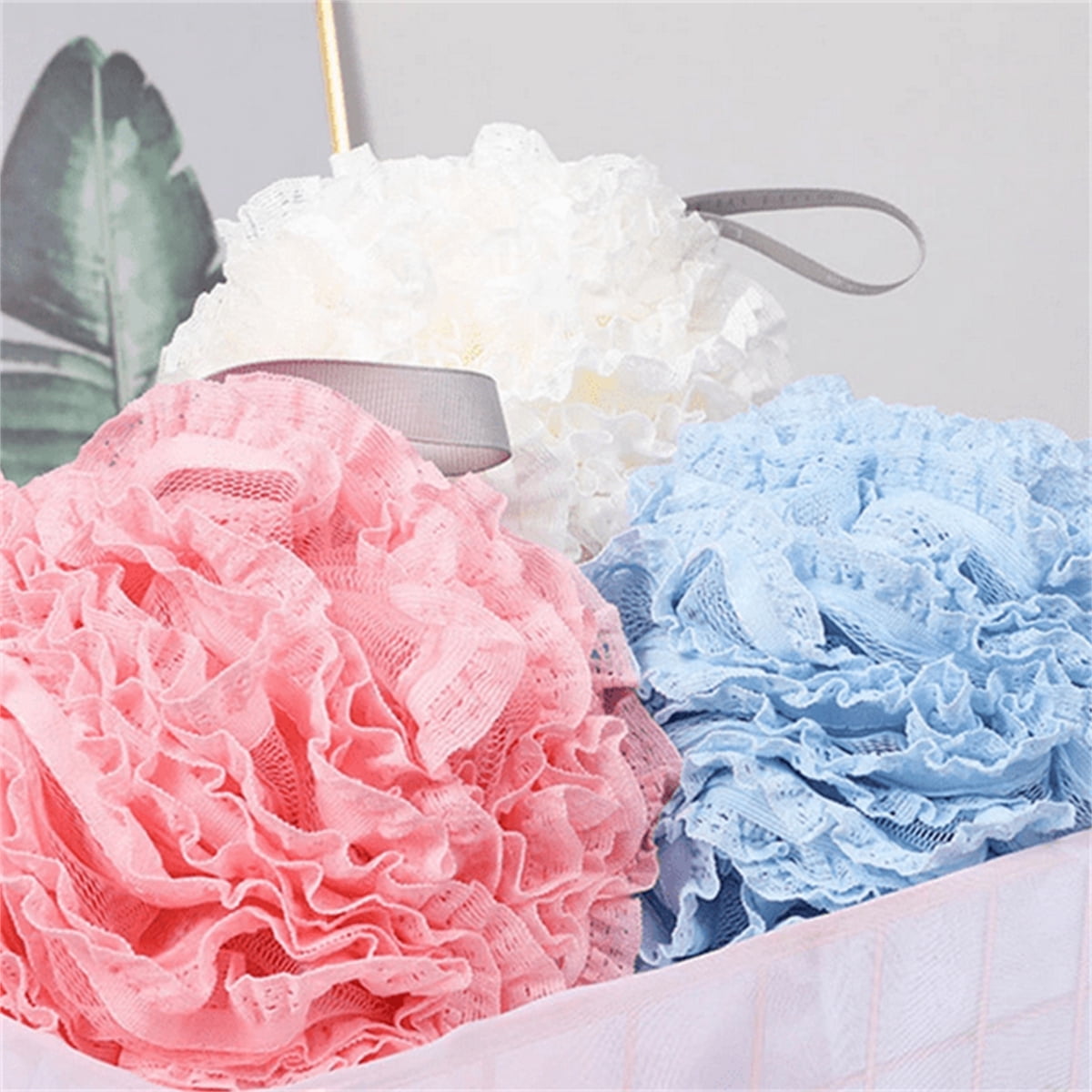 3 Pack Bath Scrubber Ball Super Exfoliating Home Spa Weave Loofah
